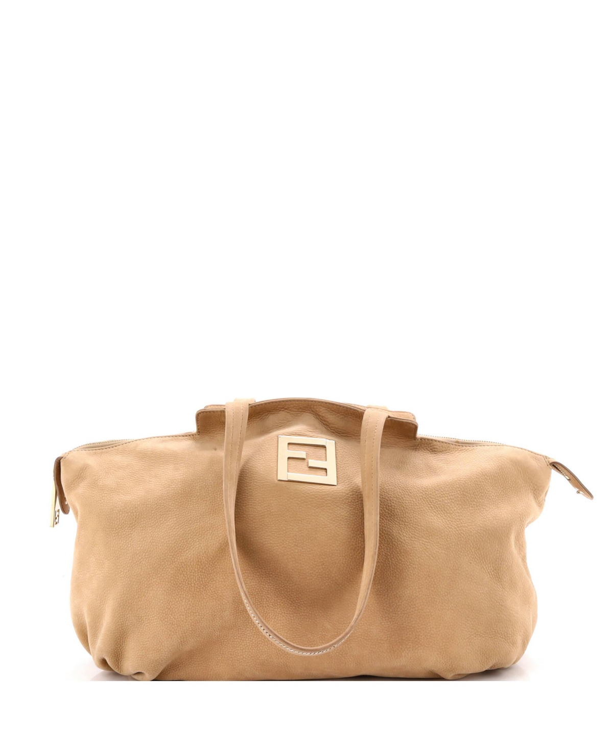 Click here for Pre-Owned Fendi Ff Chain Tote Nubuck - Natural prices