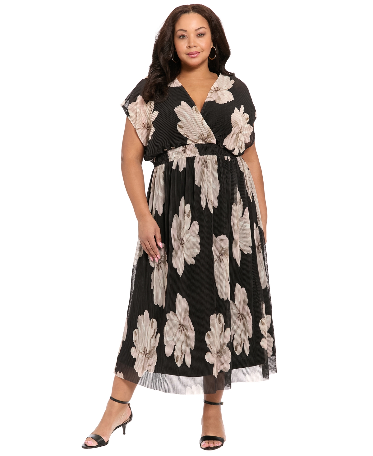 Click here for London Times Plus Size Short-Sleeve V-Neck Pleated... prices