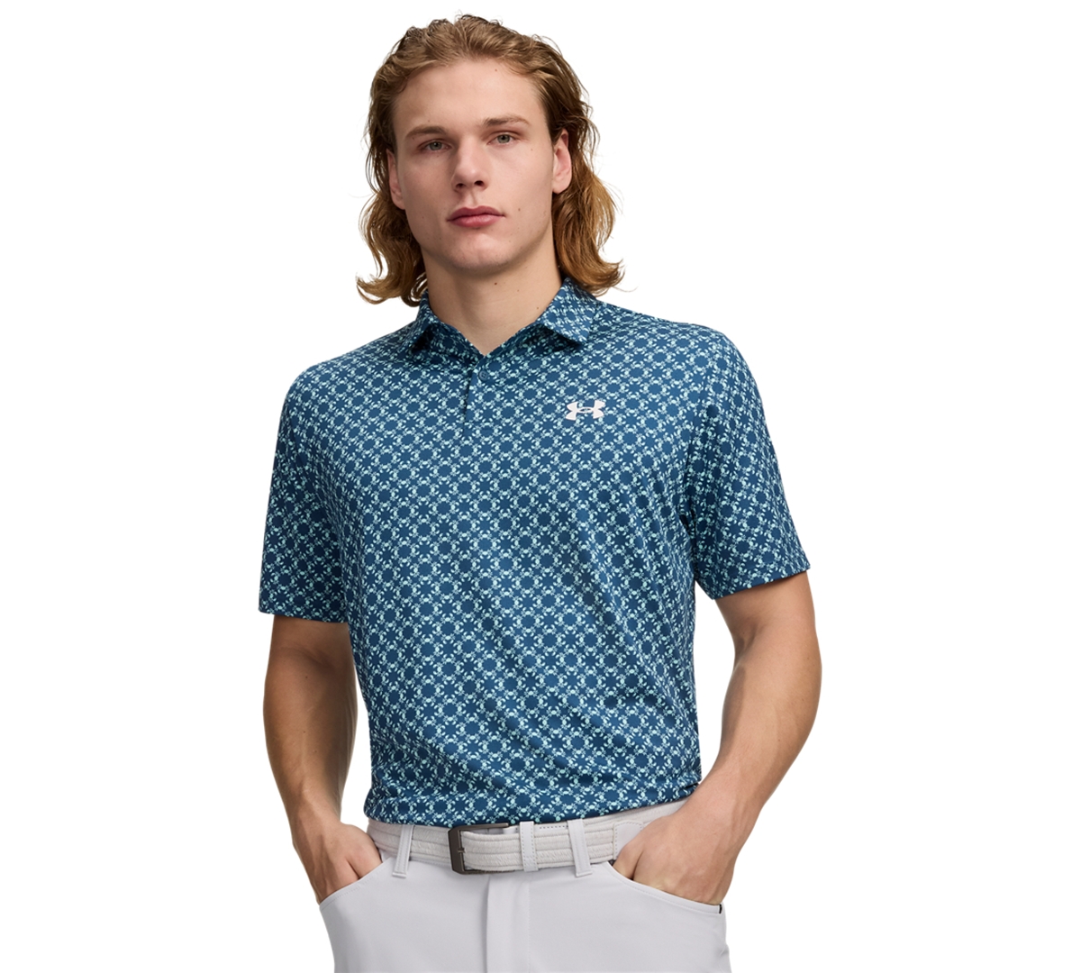 Click here for Under Armour Mens Regular-Fit Polo shirt - Wham Bl... prices