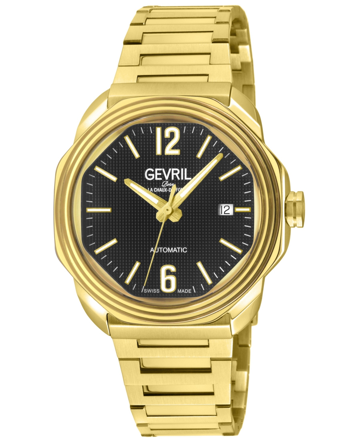 Click here for Gevril Mens Roosevelt Swiss Automatic Ip Bracelet... prices