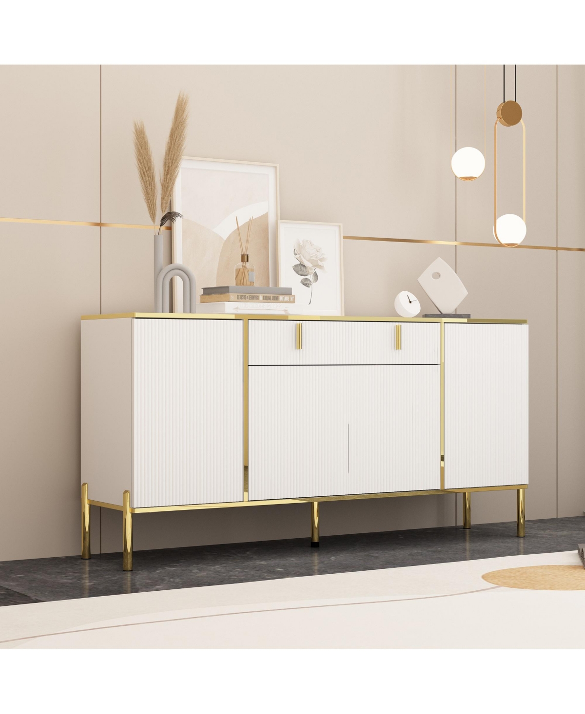 Click here for Famapy Dresser with 4 Doors and Deep Drawer  Side... prices