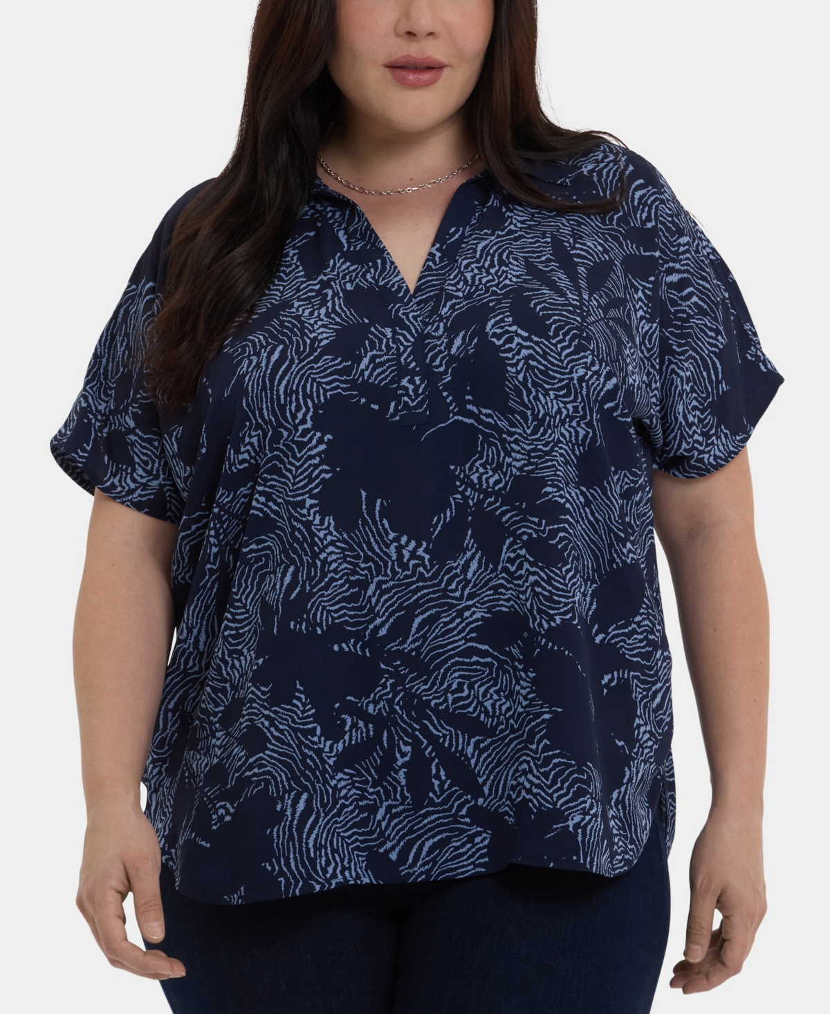 Click here for Nydj Plus Size Becky Short-Sleeve Top - Manuela Re... prices
