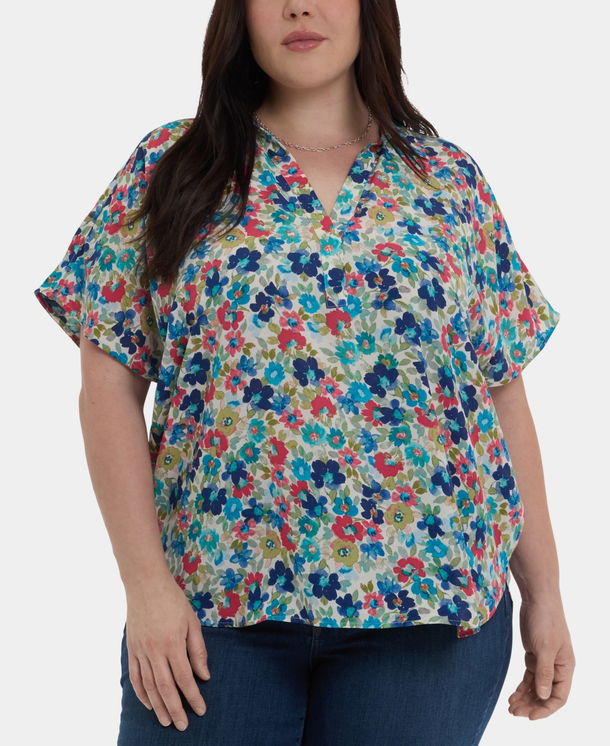 Click here for Nydj Plus Size Becky Short-Sleeve Top - Cala Graci... prices