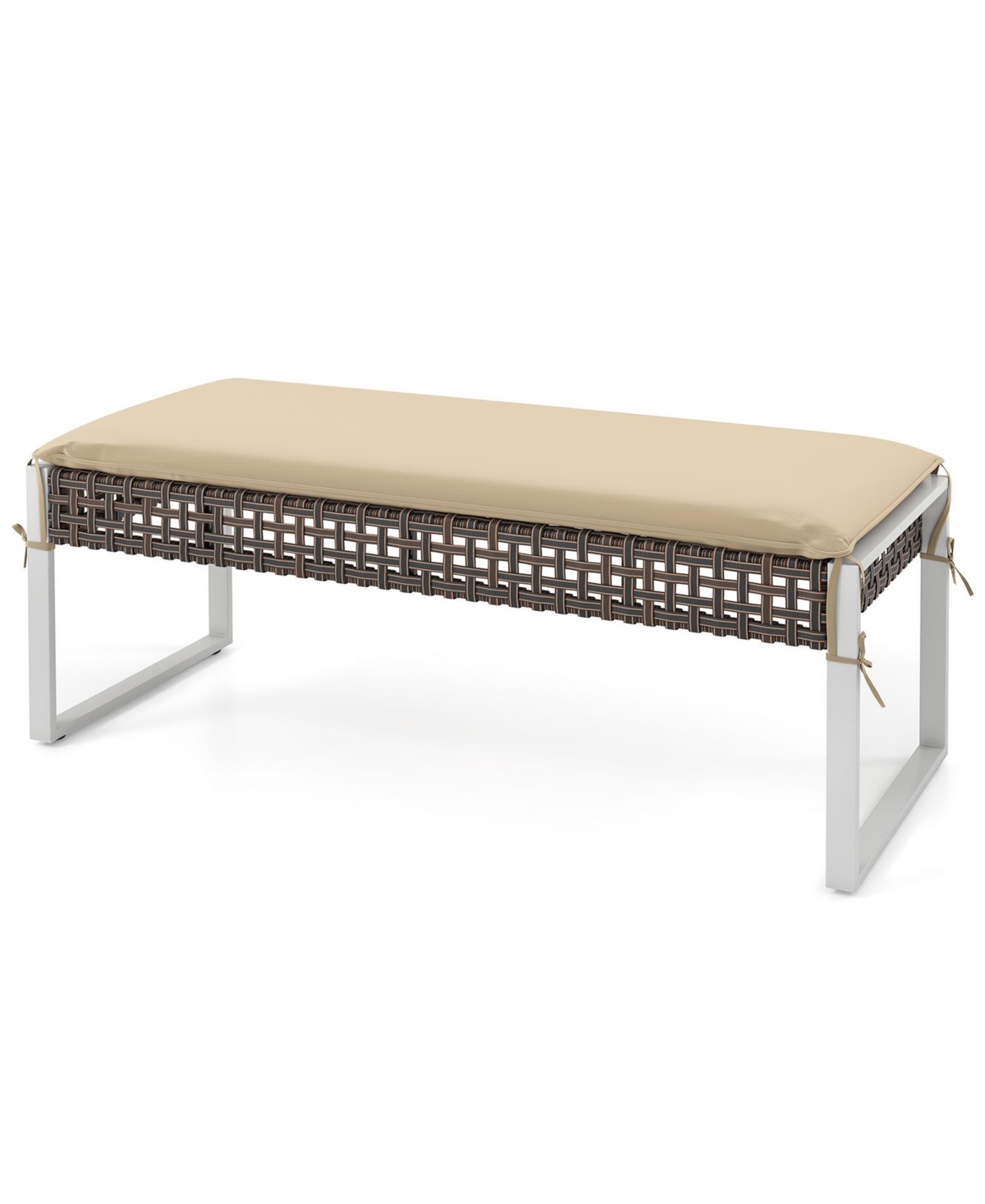 Click here for Sugift 43 in Patio Rectangular Ottoman with Metal... prices