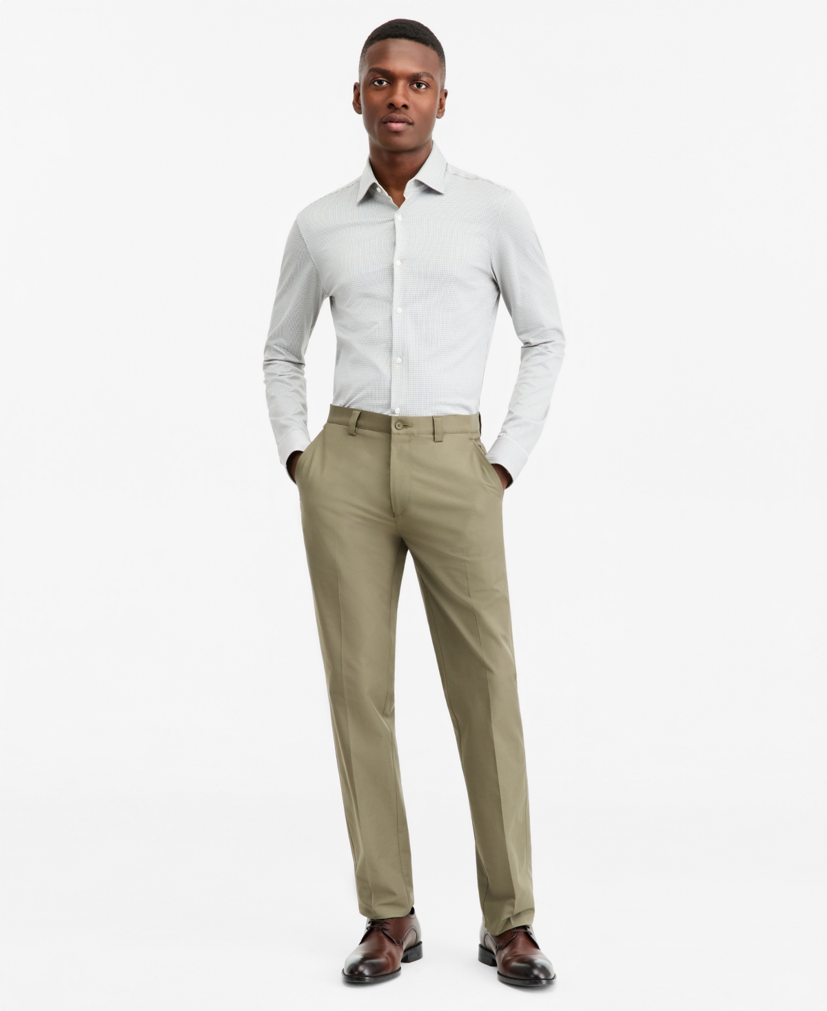 Click here for Calvin Klein Mens Slim-Fit Dress Pants - Olive prices