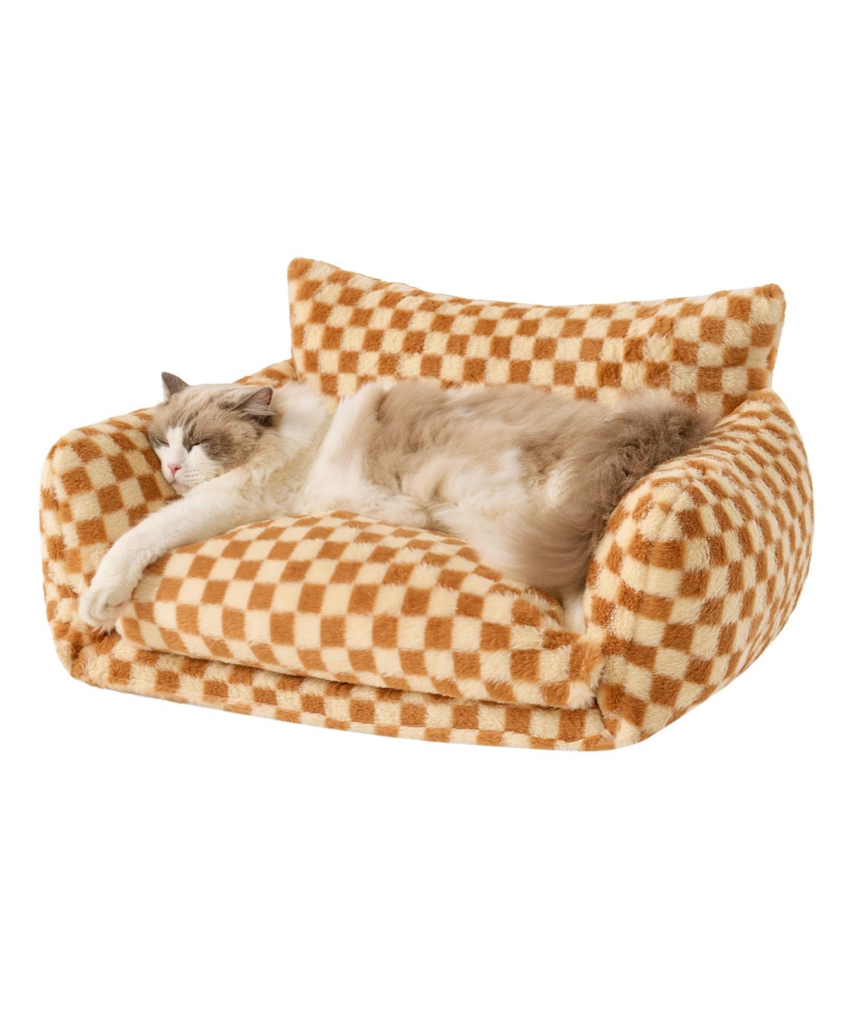 Click here for Aronkl Fluffy Plush Cat Bed Double Layer Soft Pet... prices