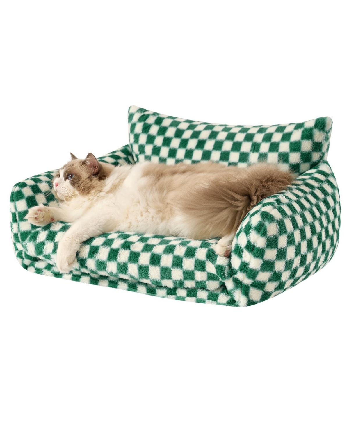 Click here for Aronkl Fluffy Plush Cat Bed Double Layer Soft Pet... prices