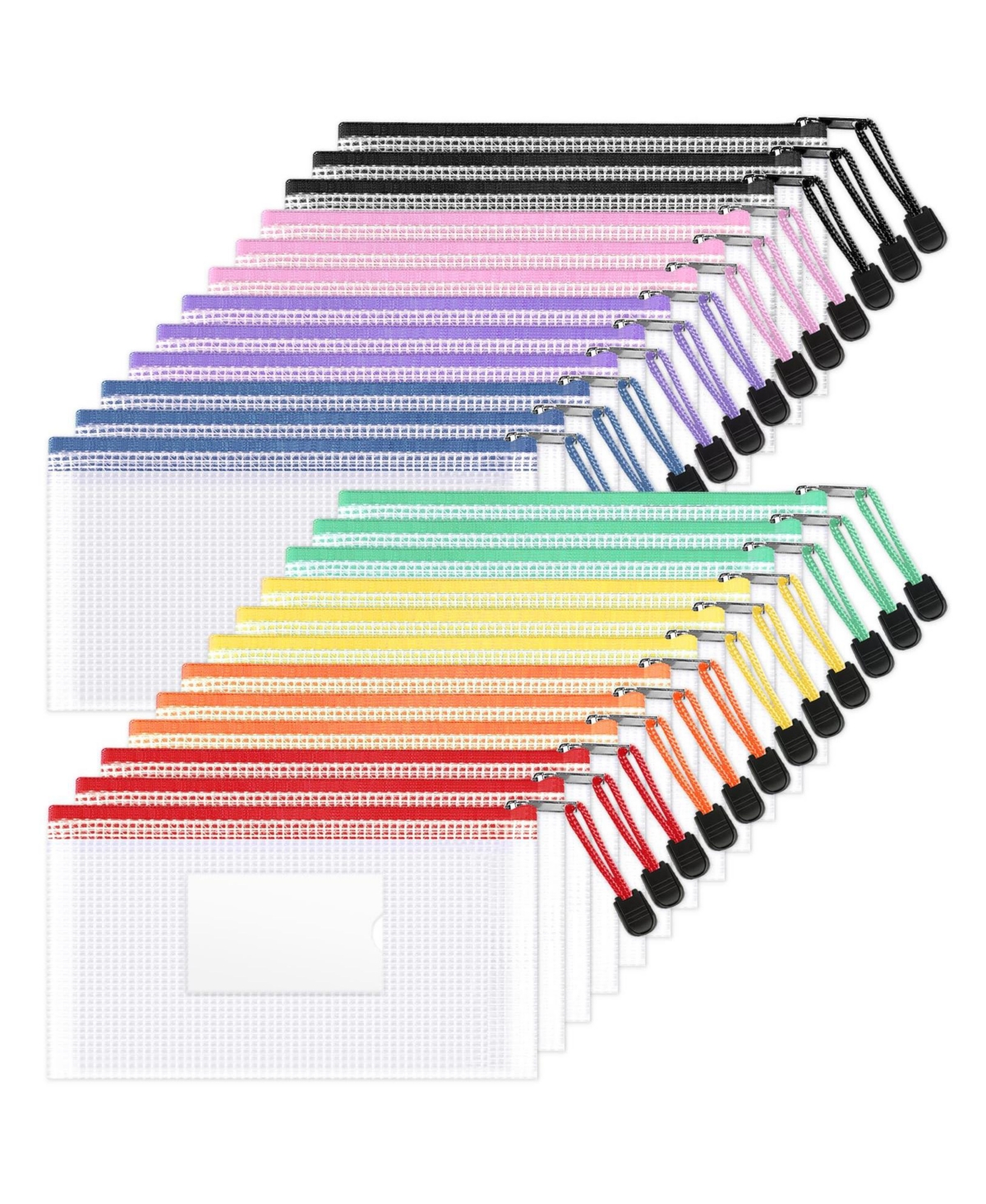 Click here for Gnuadz 24pcs Mesh Zipper Pouch Bags Label Pocket S... prices