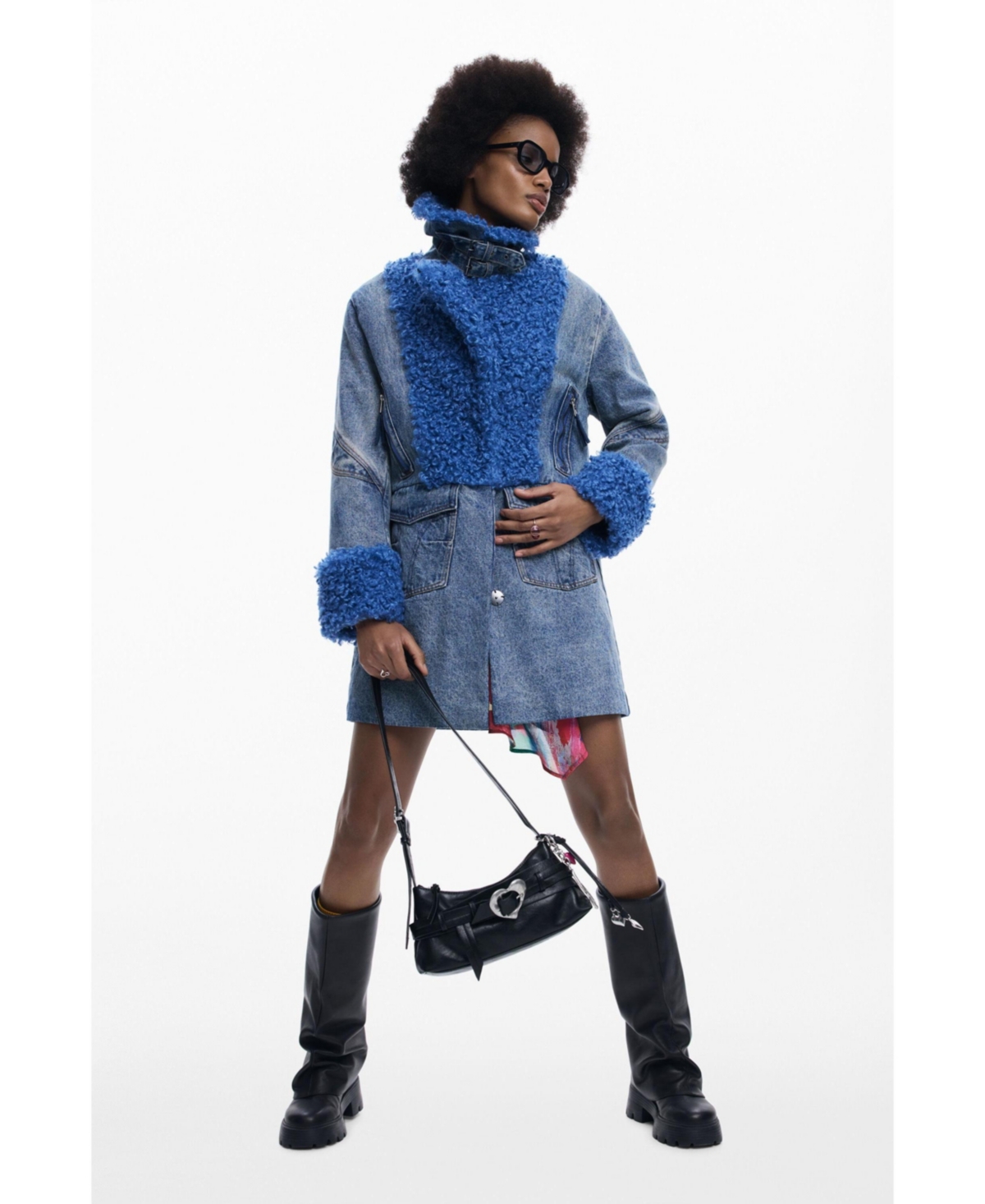 Click here for Desigual Womens Hybrid denim coat - Gray prices