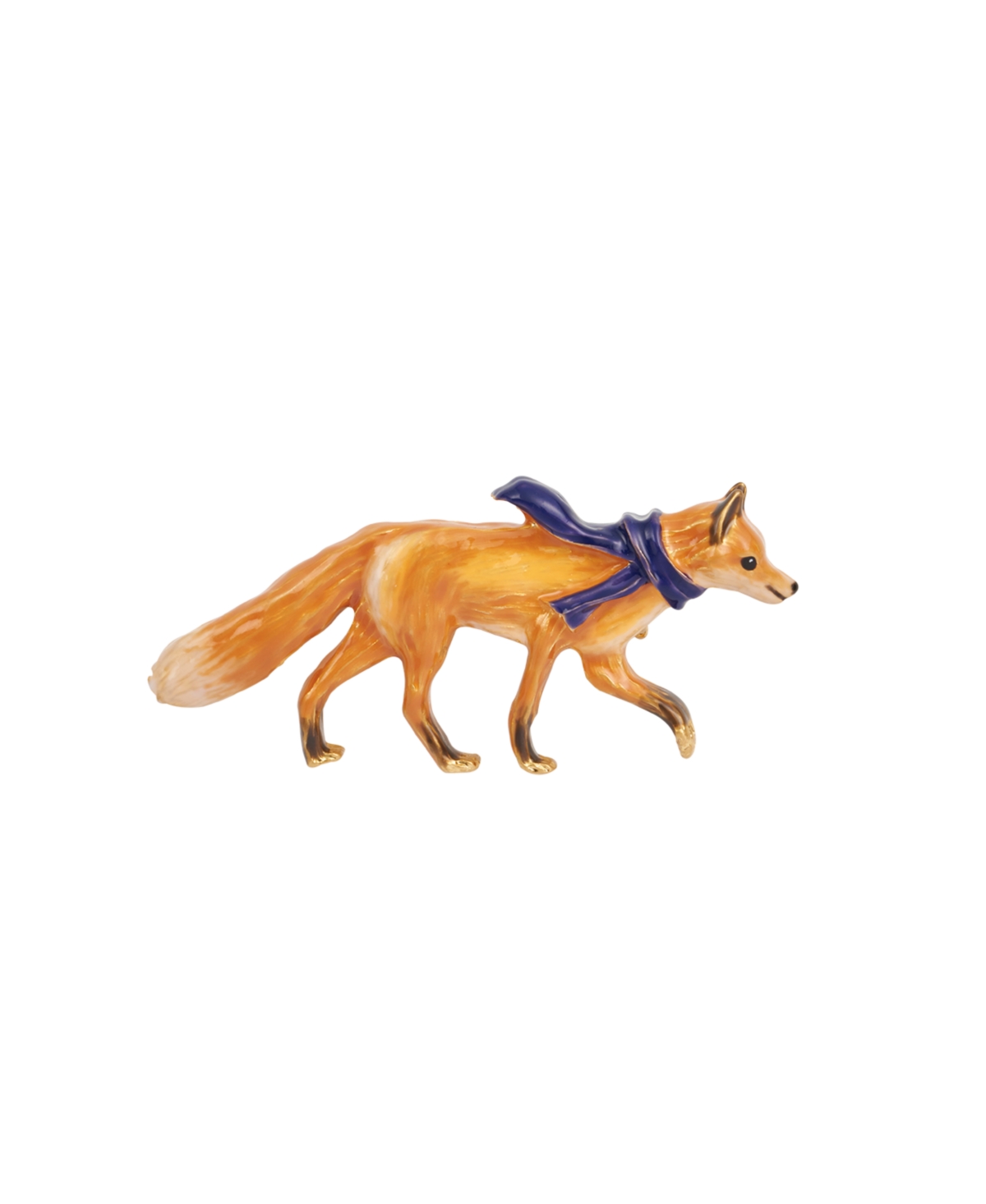 Click here for Fable England Cosy Fox Enamel Brooch - Gold prices