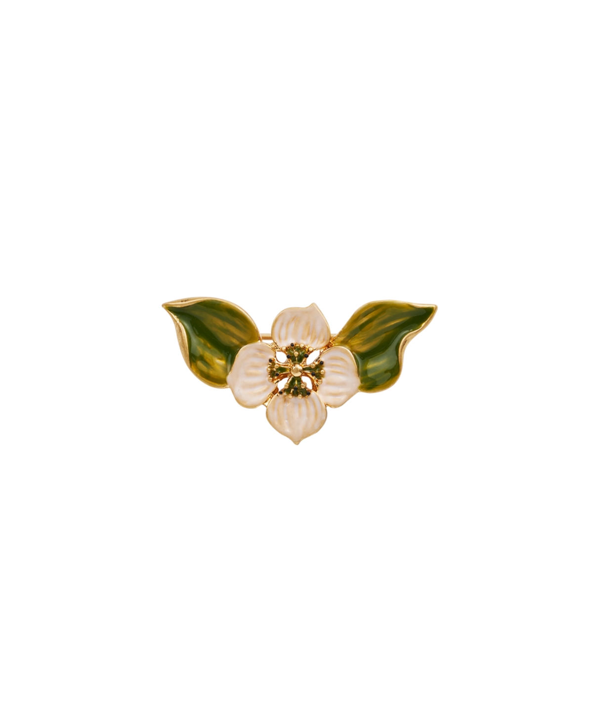 Click here for Fable England Poppy Anemone Enamel Brooch - Gold prices