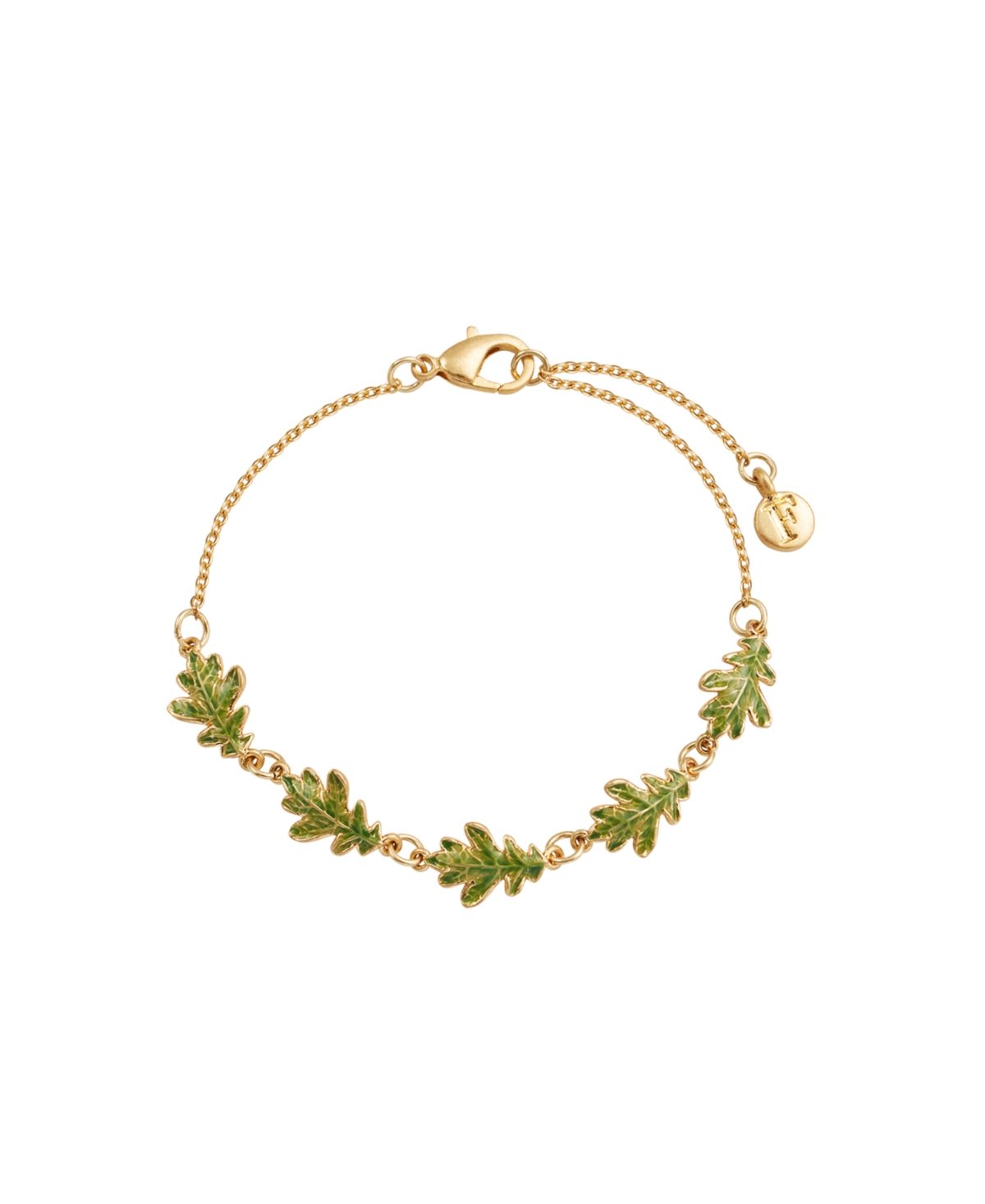 Click here for Fable England Oak Leaf Gold Bracelet - Gold prices