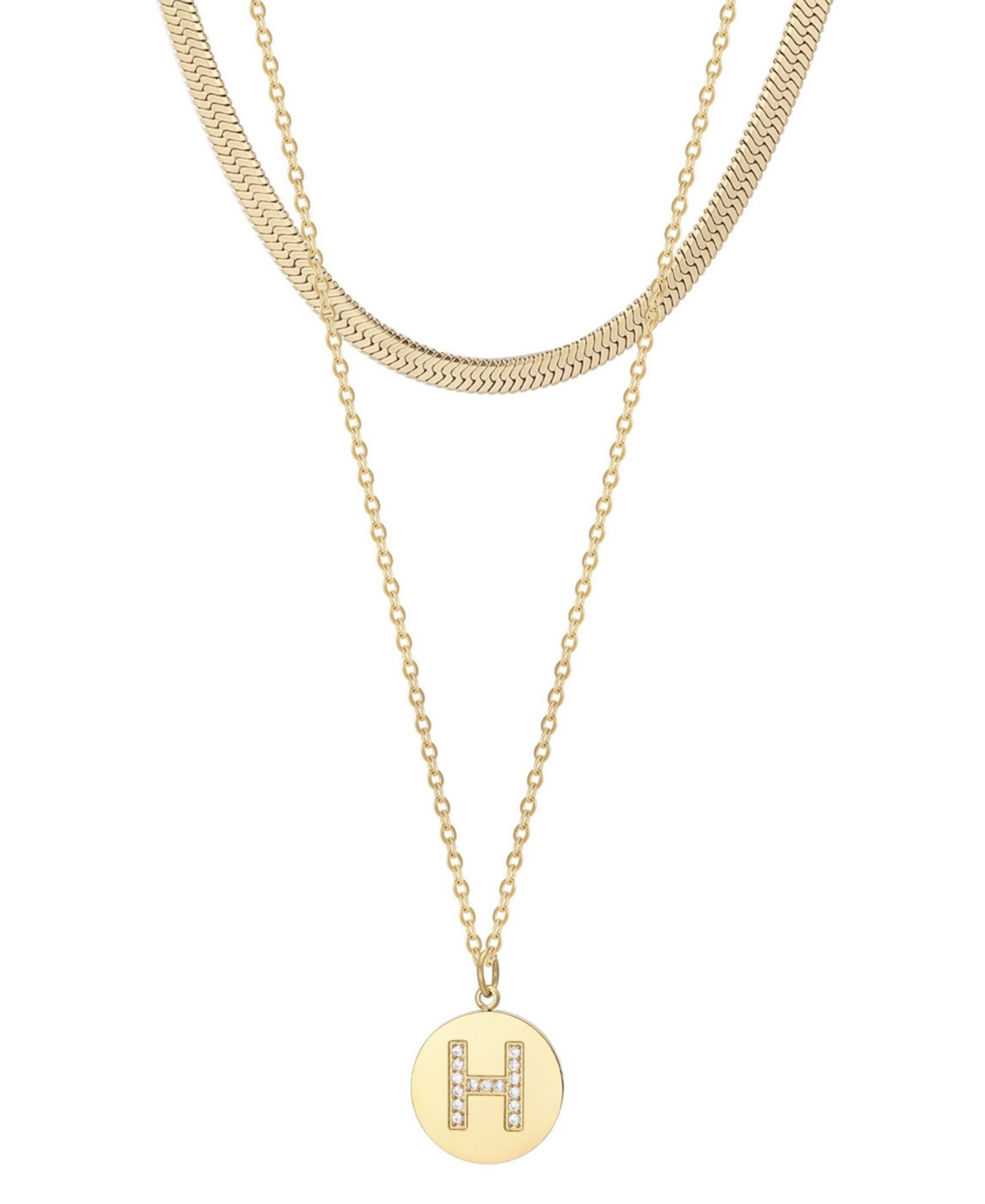 Click here for Adornia Cubic Zirconia Gold 2-Piece Initial and He... prices