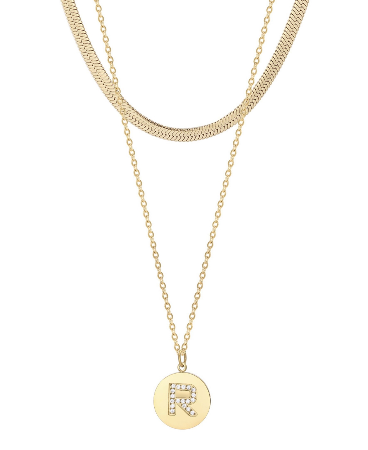 Click here for Adornia Cubic Zirconia Gold 2-Piece Initial and He... prices