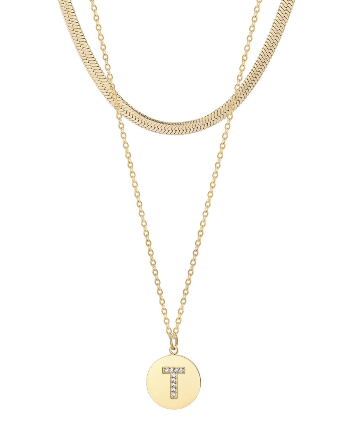 Click here for Adornia Cubic Zirconia Gold 2-Piece Initial and He... prices