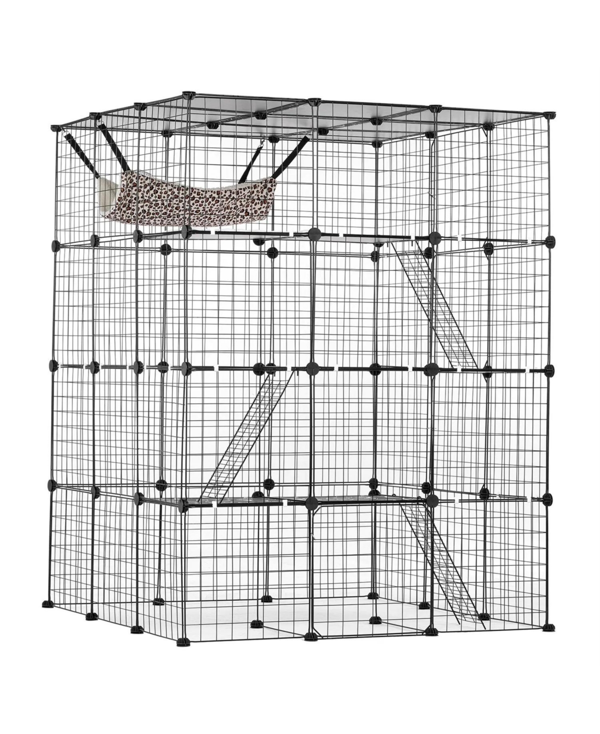 Click here for Zeus and Ruta Large 4 Tier Cat Cage with Detachabl... prices