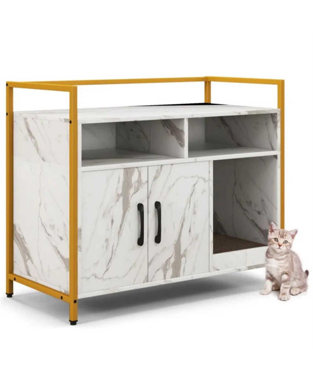 Click here for Zeus & Ruta Modern Cat Washroom with Double Doors... prices