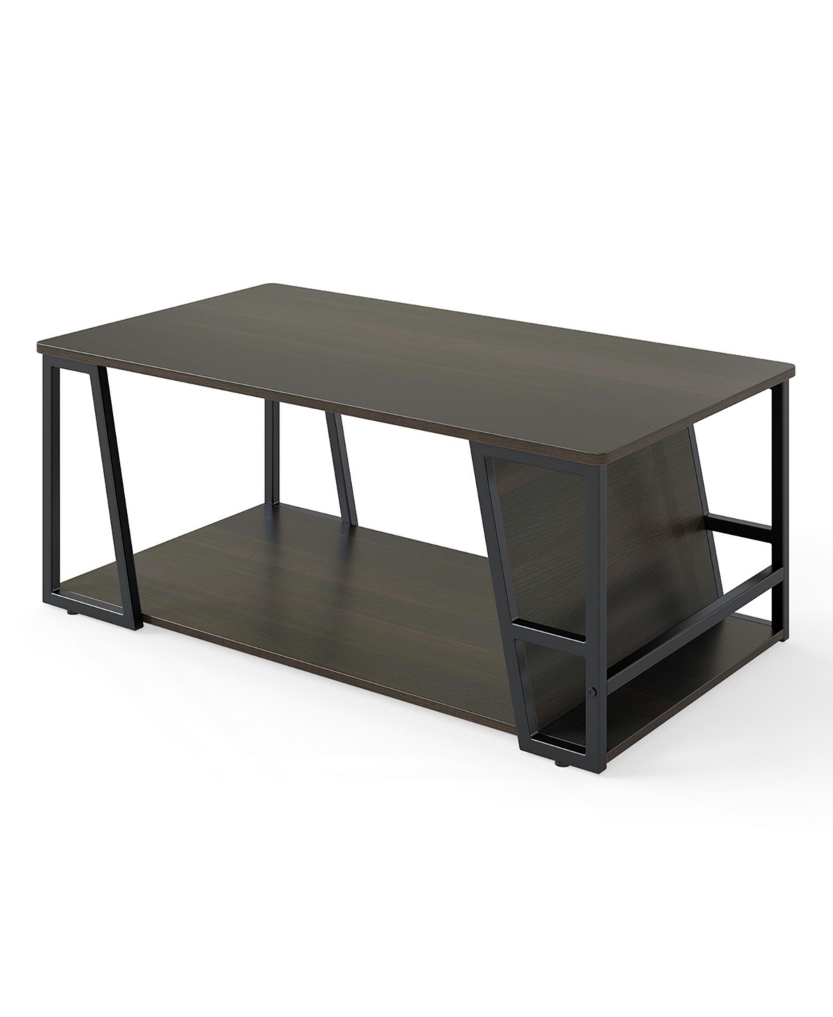 Click here for Slickblue Industrial Coffee Table 2 Tier with Stor... prices