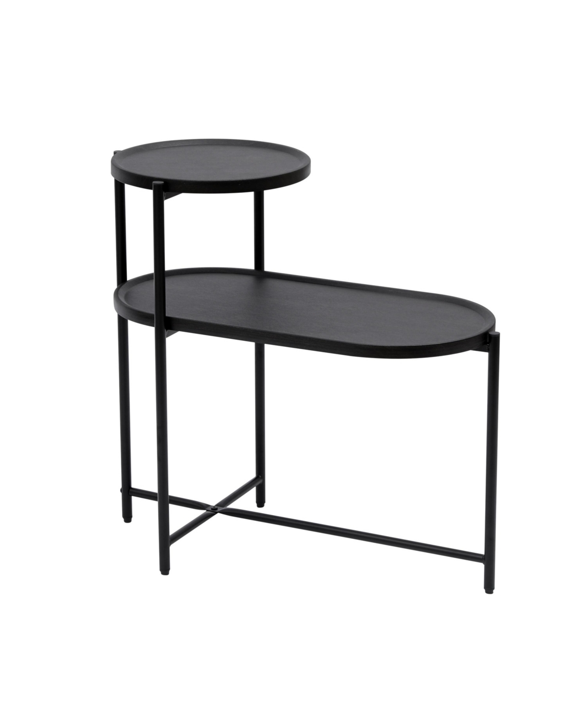 Click here for sumyeg Round Wooden Coffee Table with 2-Tier Stora... prices