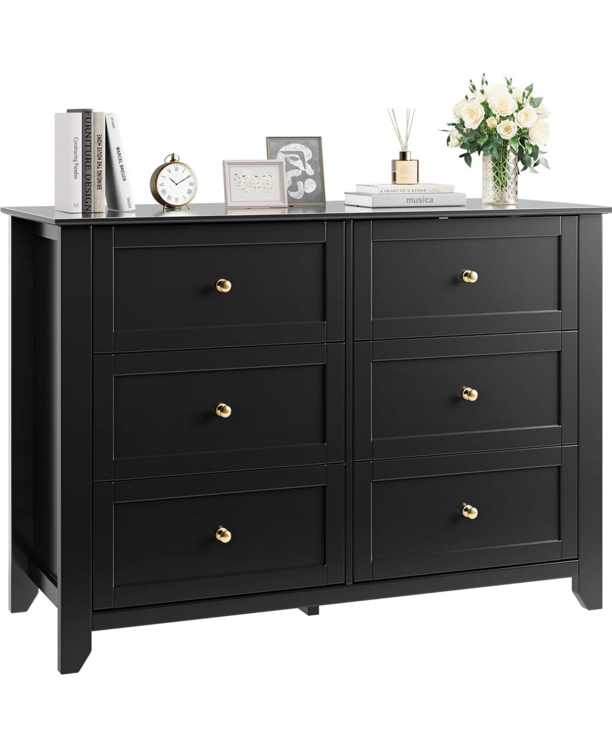 Click here for gaomon 6 Drawer Dresser for Bedroom Wood Storage C... prices