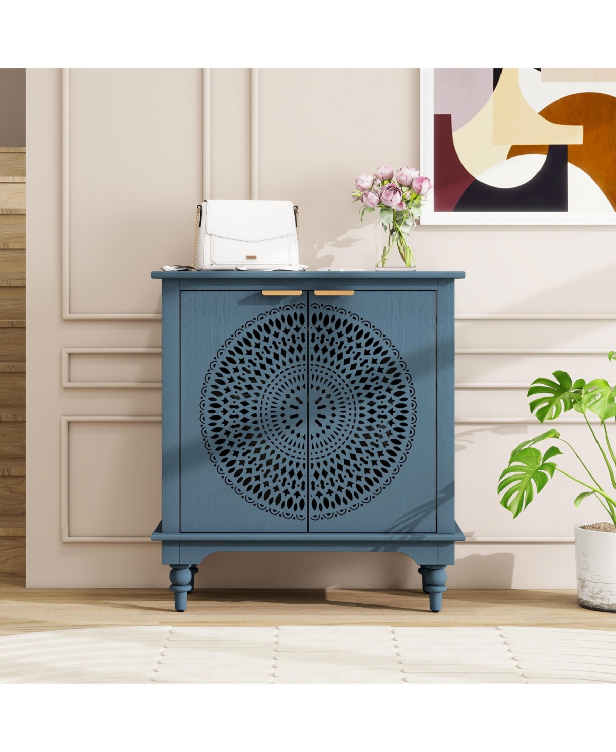 Click here for Flynama American Style Hollow Carved 2 Door Accent... prices