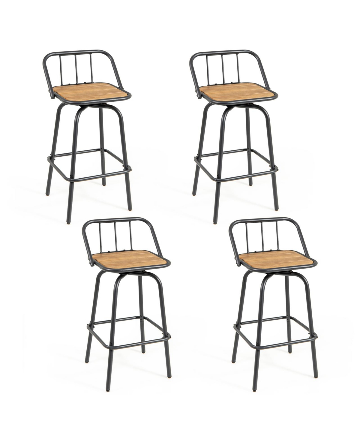 Click here for Gymax 2PCS Heavy-duty Metal Frame Bar Height Chair... prices