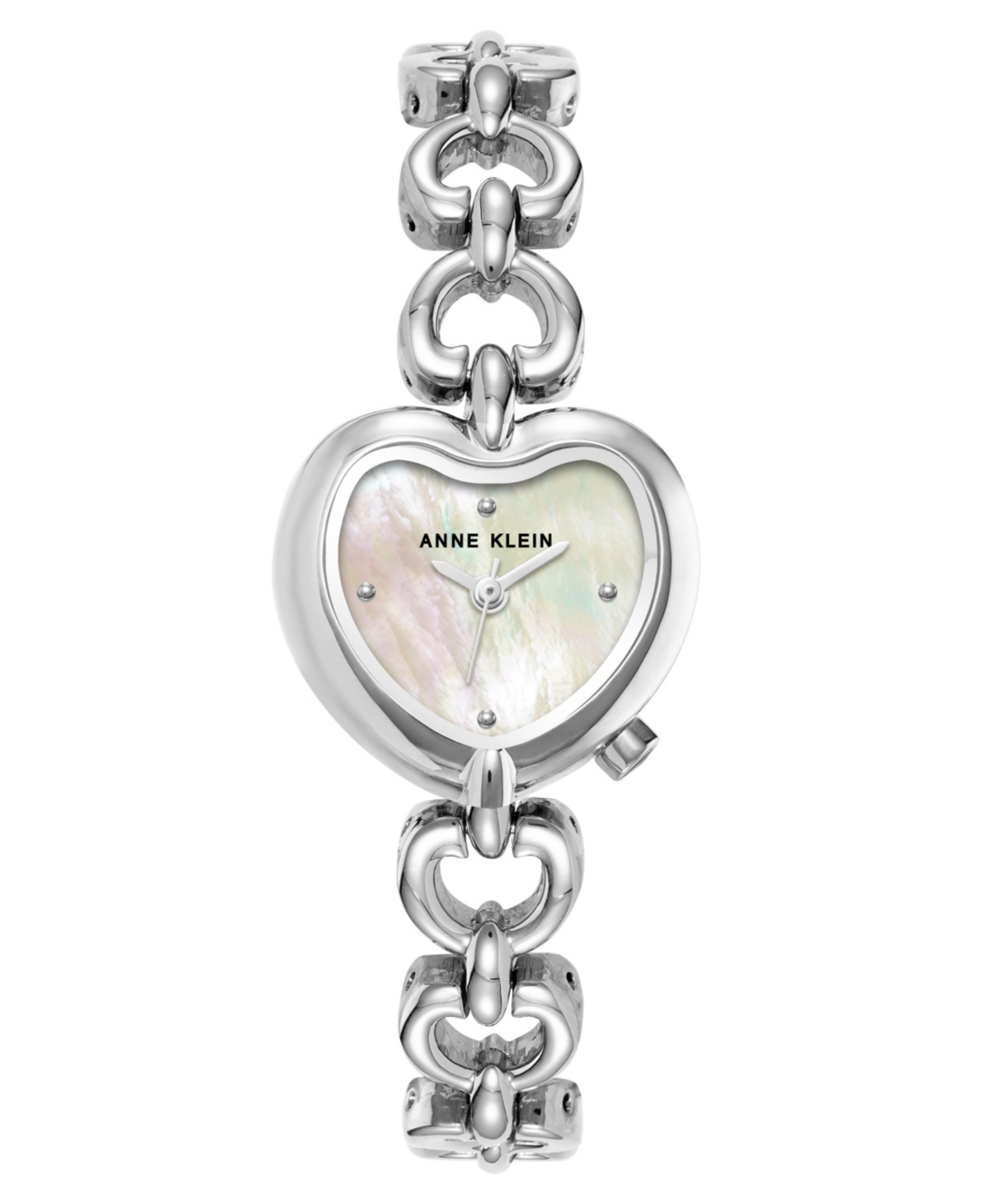 Click here for Anne Klein Womens Quartz Heart-shaped Silver-Tone... prices