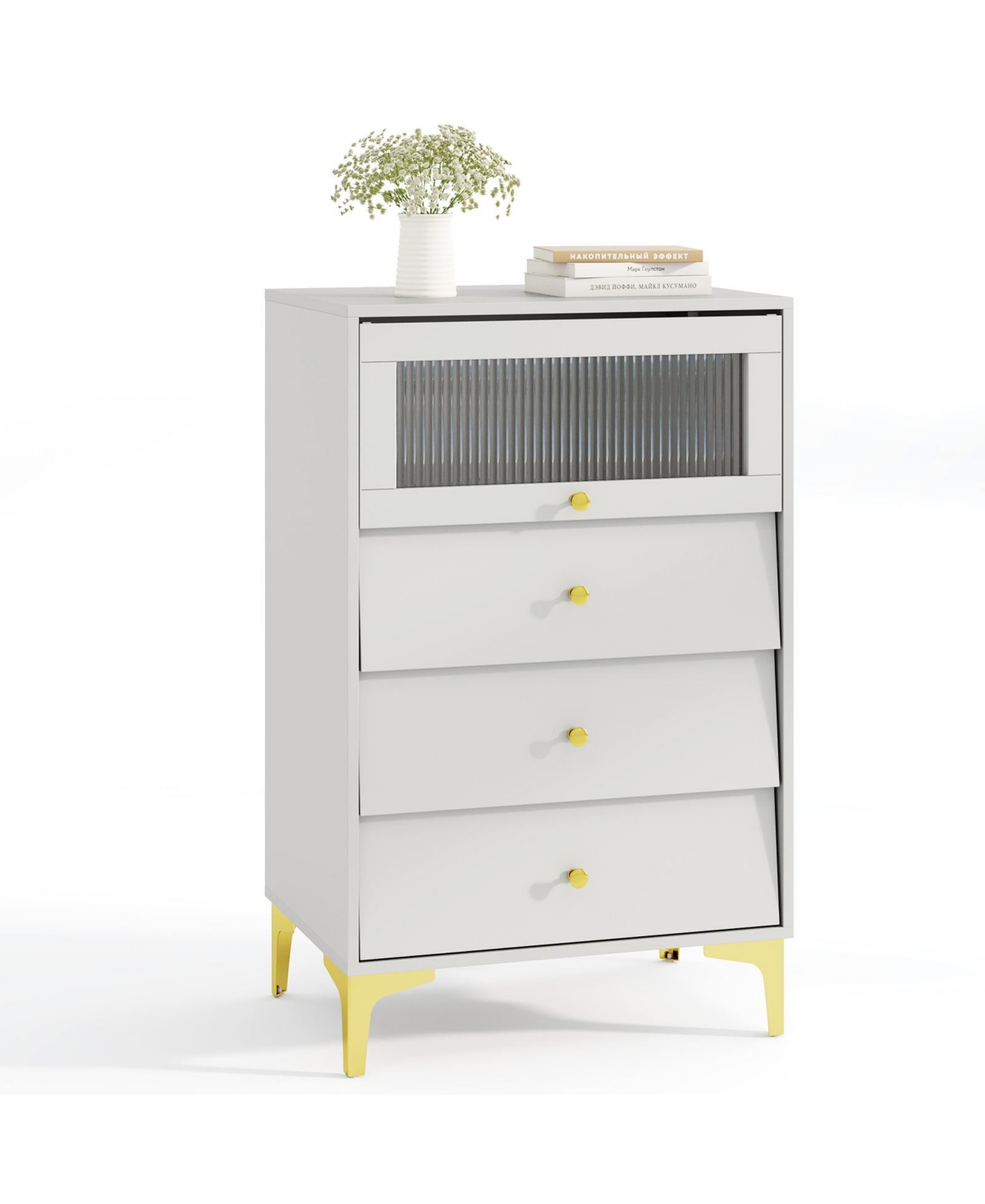 Click here for sumyeg Modern Storage Cabinet with Flip Up Fluted... prices