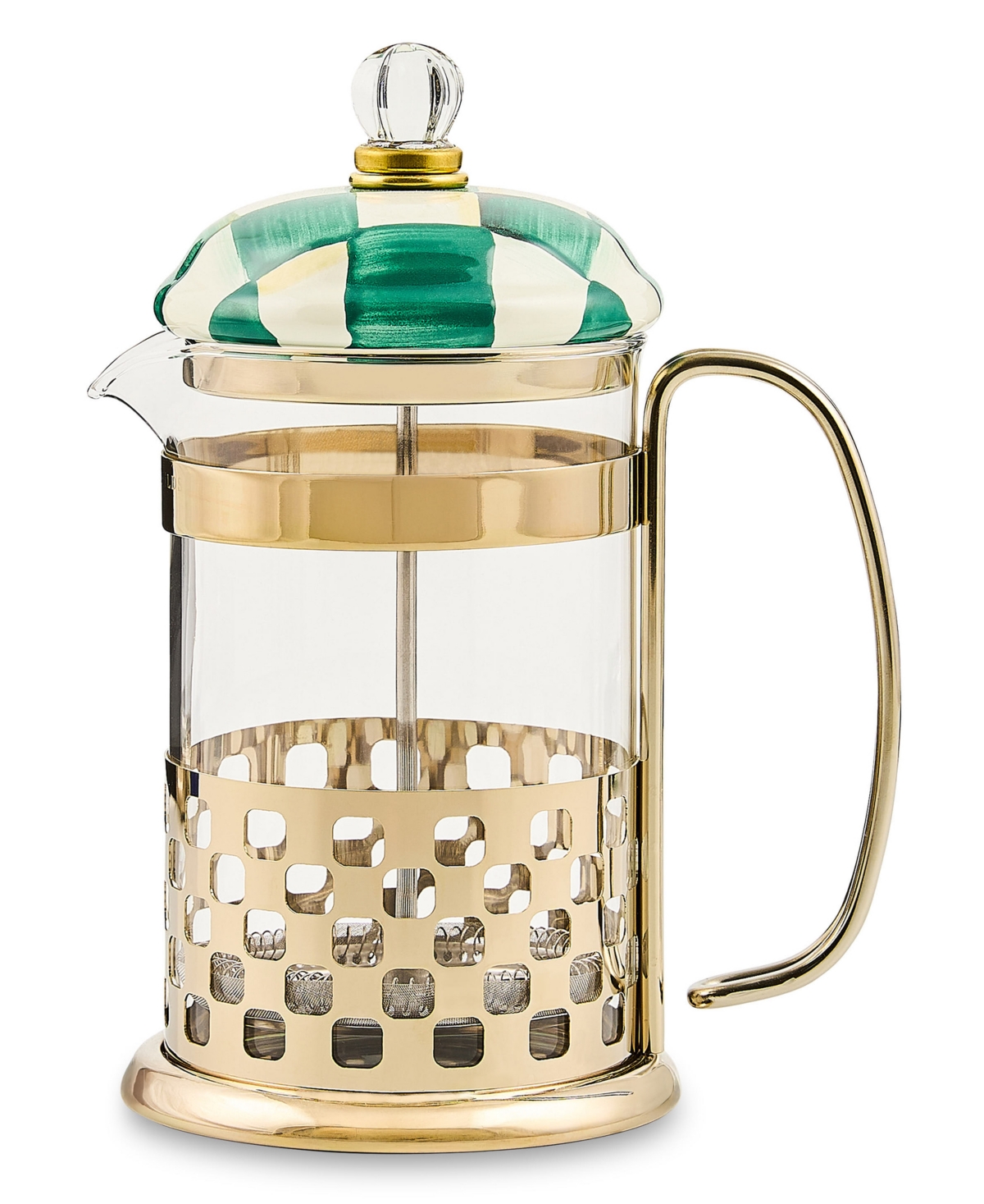 Click here for MacKenzie-Childs Emerald Check French Press prices