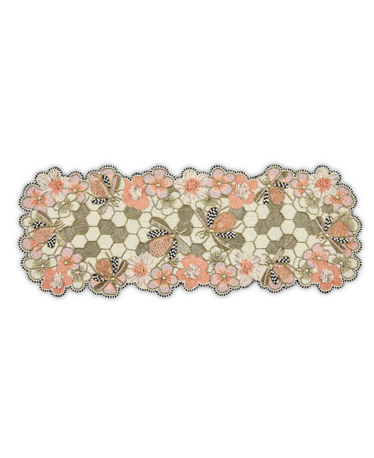 Click here for MacKenzie-Childs Cherry Blossom Bee Beaded Table R... prices