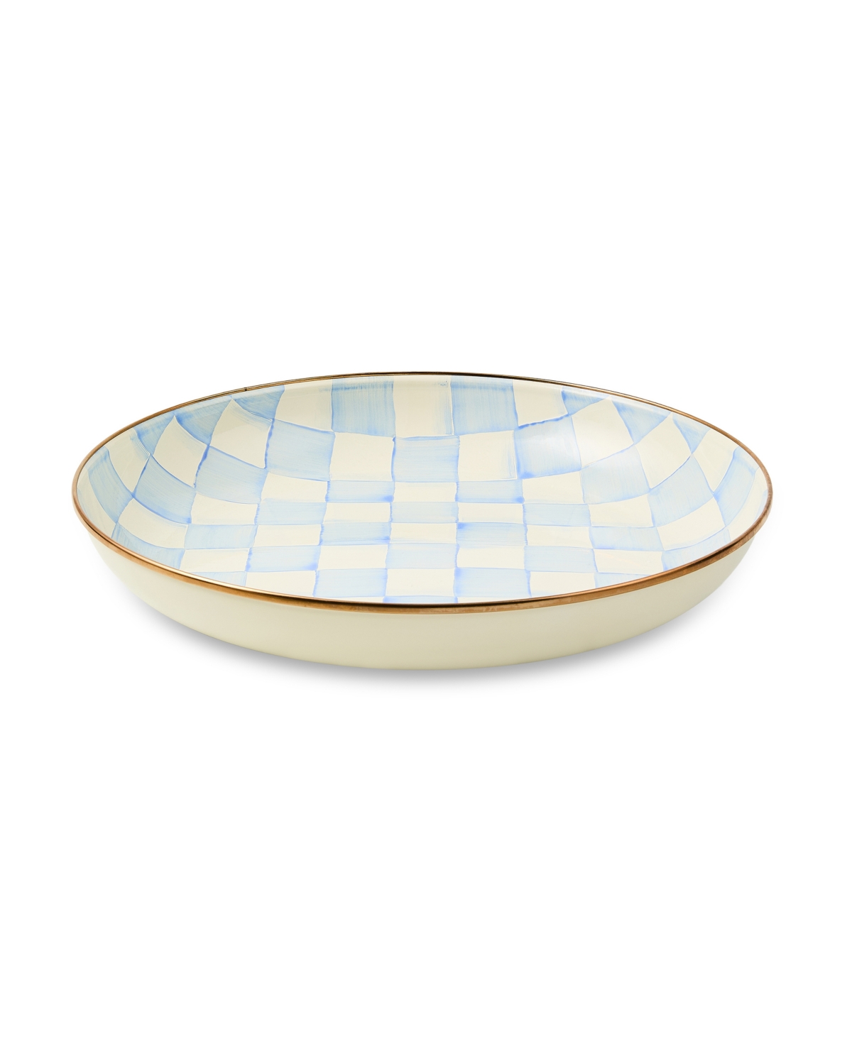Click here for MacKenzie-Childs Sky Check Abundant Bowl - Sky Blu... prices