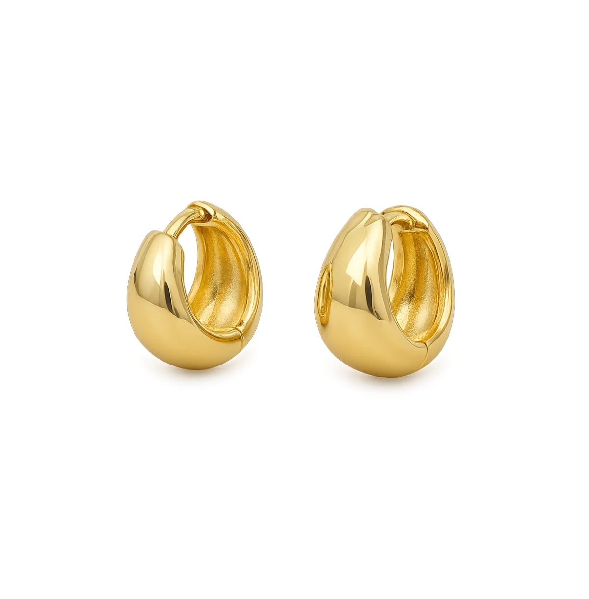 Click here for Dloria Elena Bold Dome Huggie Hoop Earrings - Gold prices