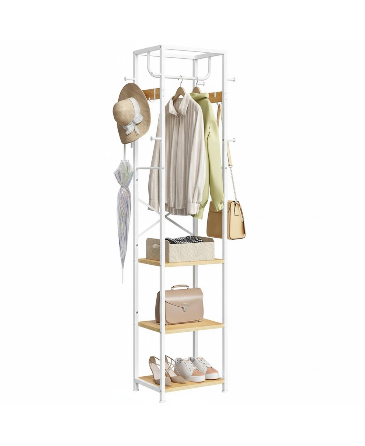 Click here for Yigii Freestanding Hall Tree Coat Rack 3 Shelves 1... prices