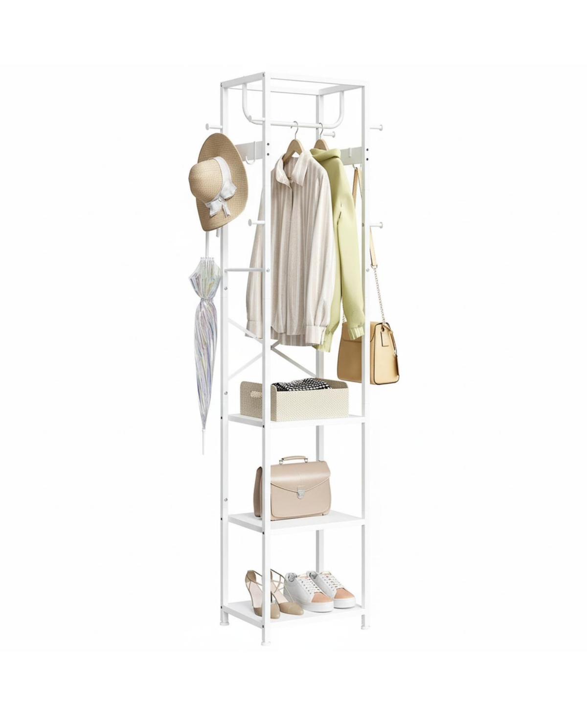 Click here for Yigii Freestanding Hall Tree Coat Rack 3 Shelves 1... prices