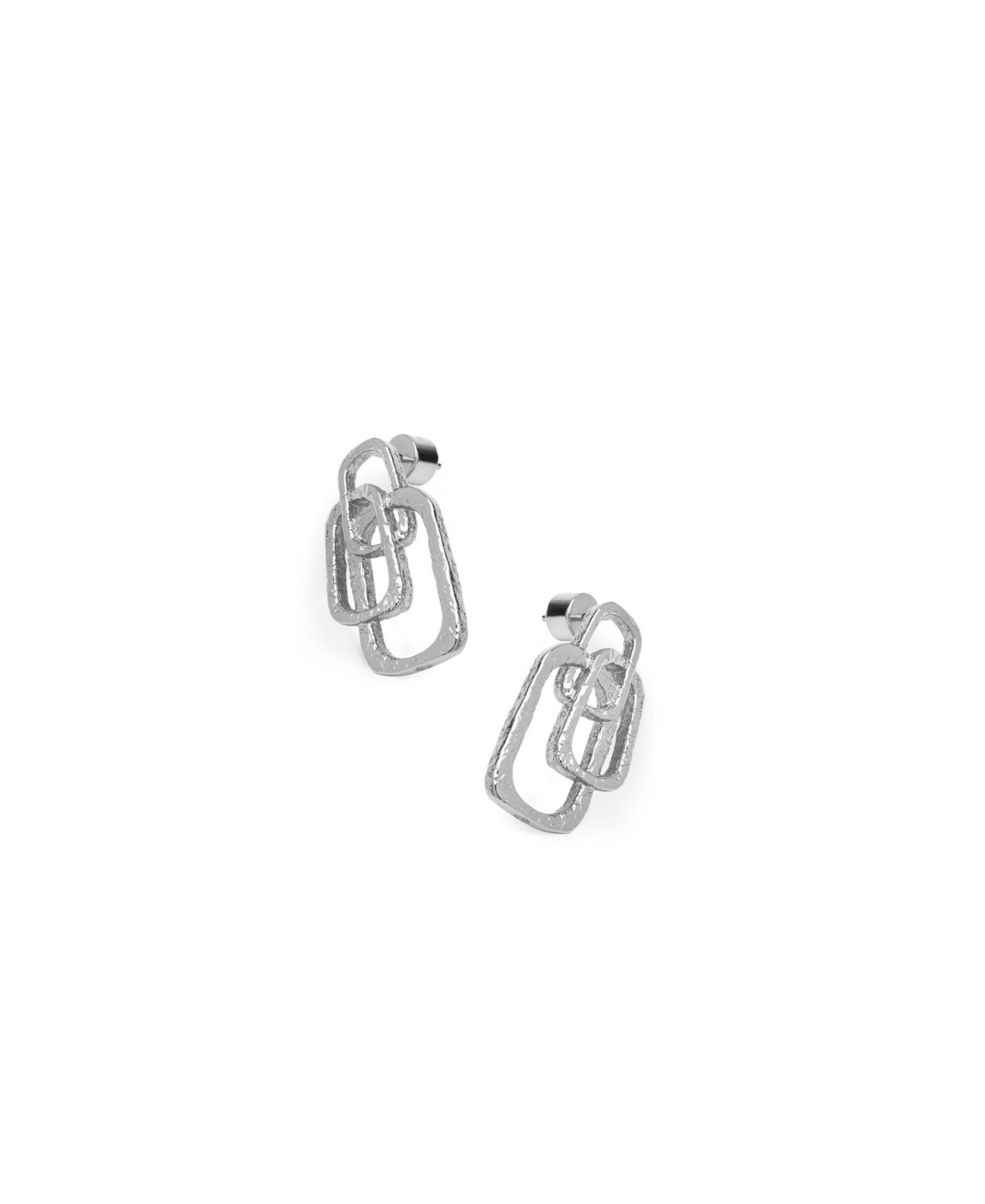 Click here for Retro Chic Roman Arc Earrings - Silver prices