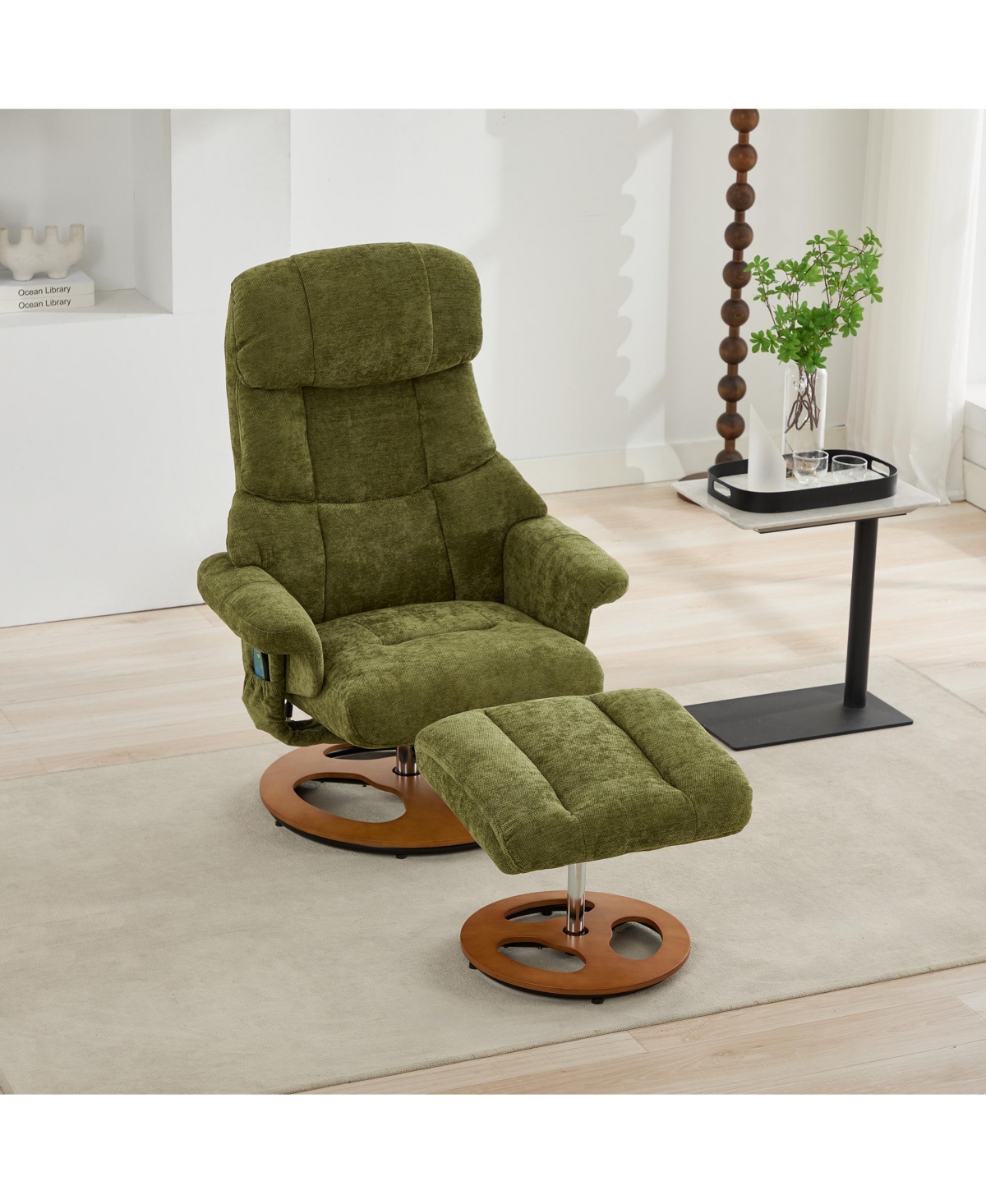 Click here for Clihome Ergonomic Recliner Chair with Ottoman Mode... prices