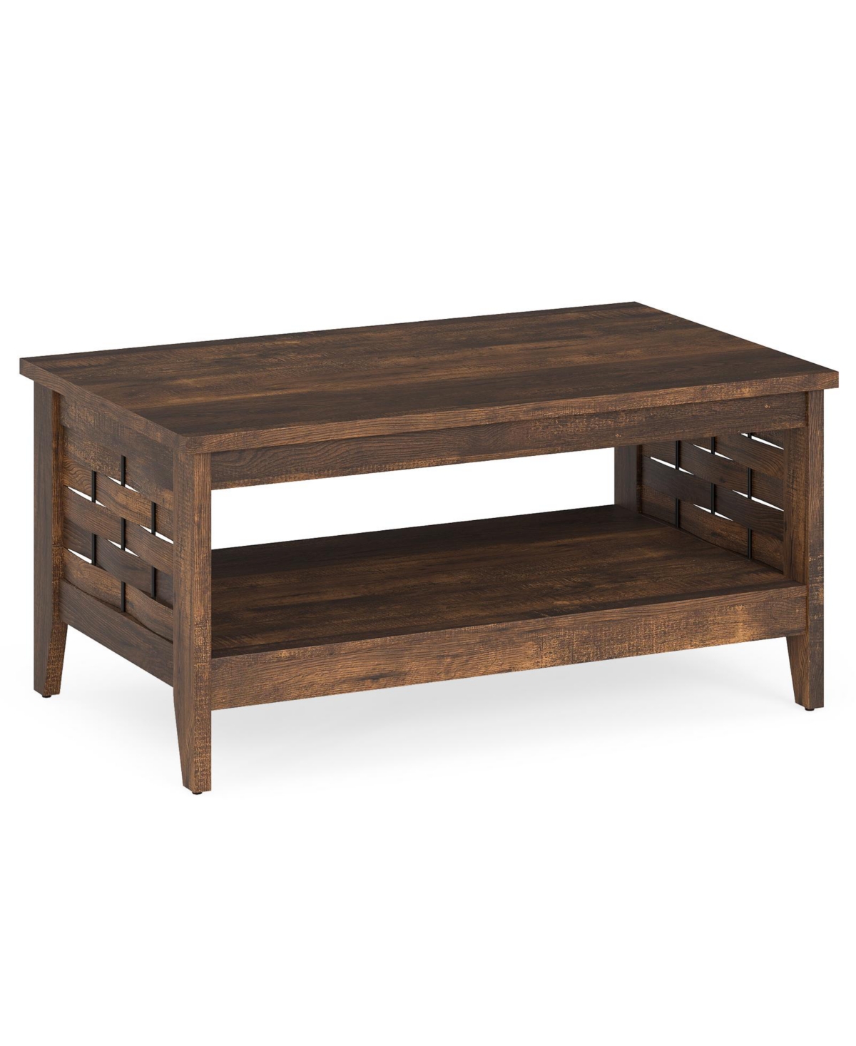 Click here for Gouun 39.5 in Farmhouse 2-Tier Coffee Table with W... prices