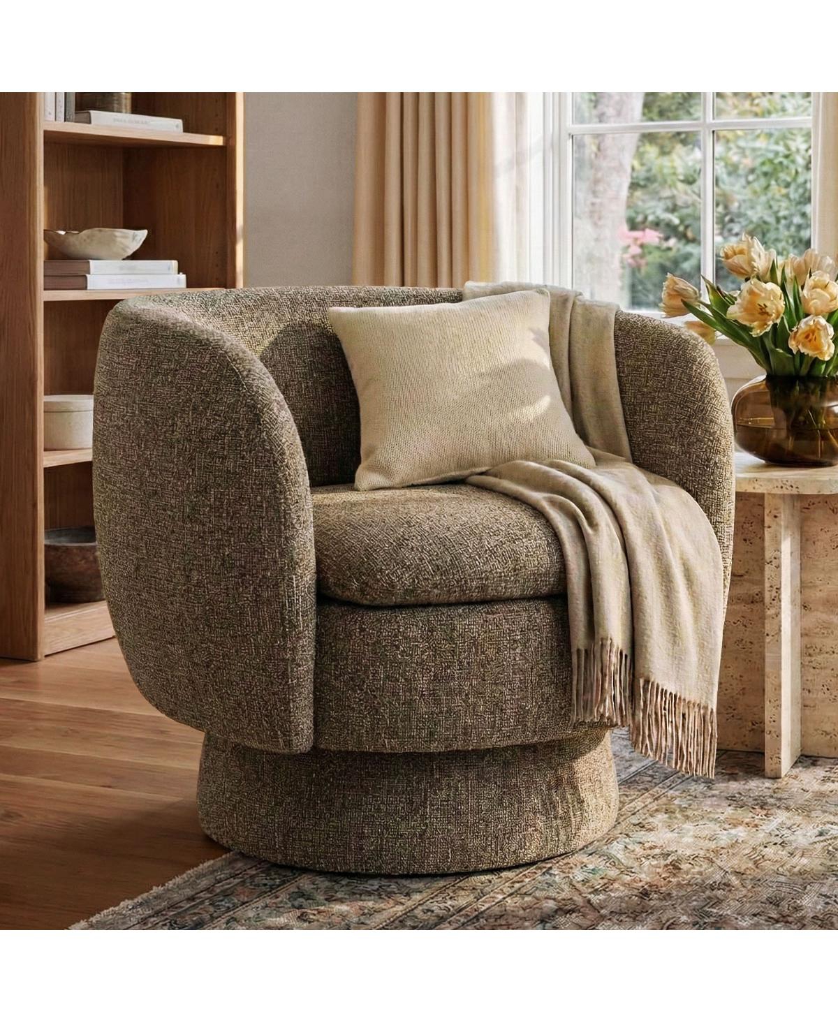 Click here for Maison Boucle 31 Tweed Swivel Barrel Accent Chair... prices