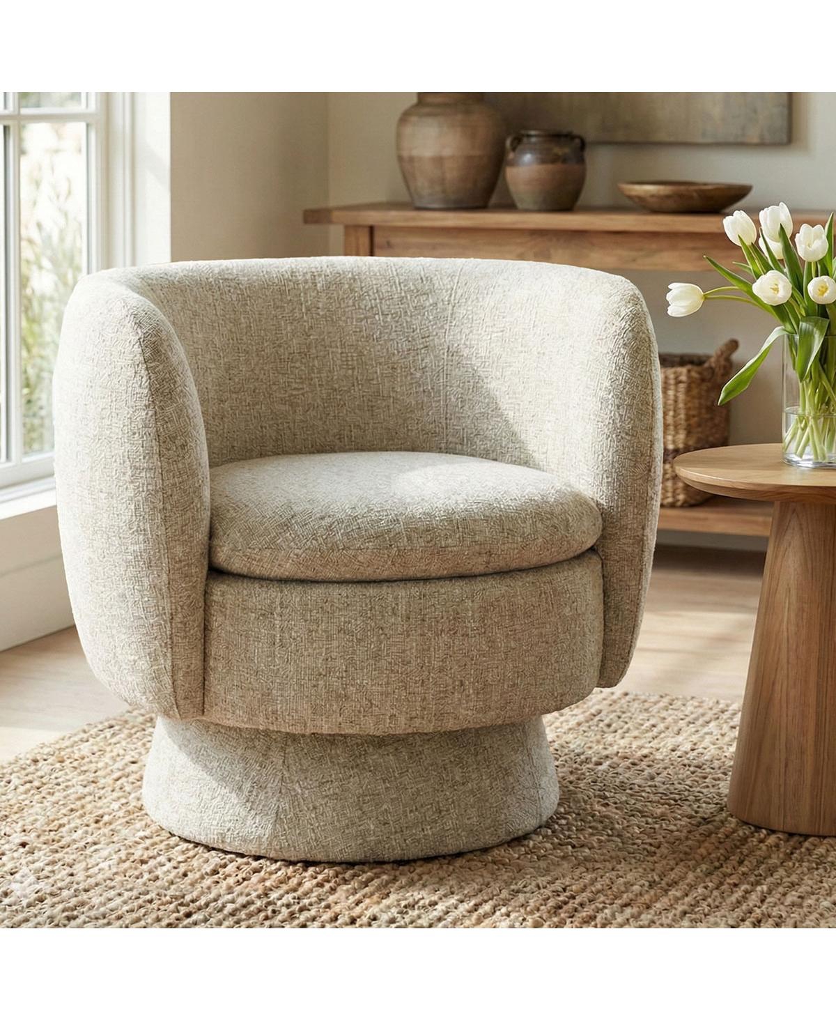 Click here for Maison Boucle 31 Tweed Swivel Barrel Accent Chair... prices