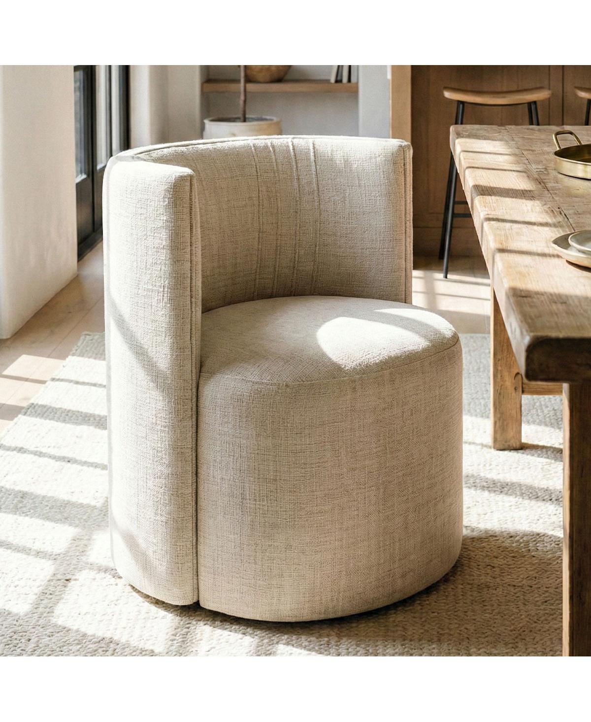 Click here for Maison Boucle Textured Fabric Swivel Barrel Accent... prices