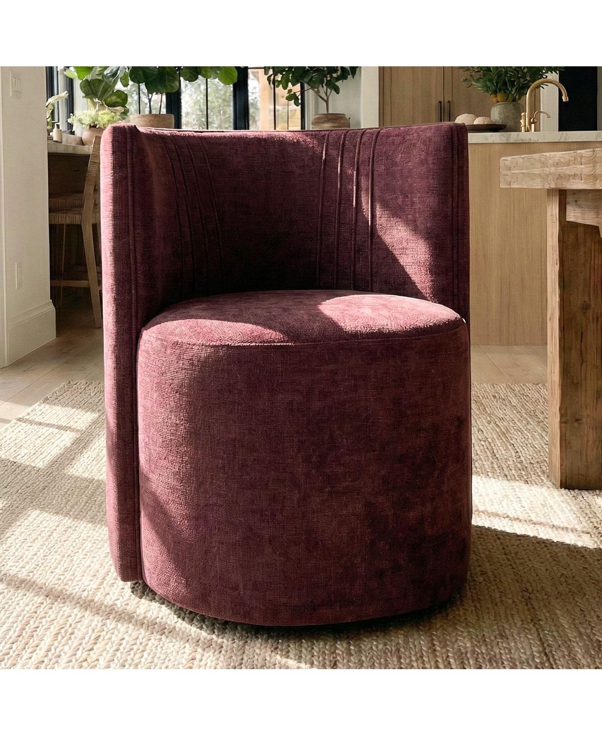 Click here for Maison Boucle Textured Fabric Swivel Barrel Accent... prices