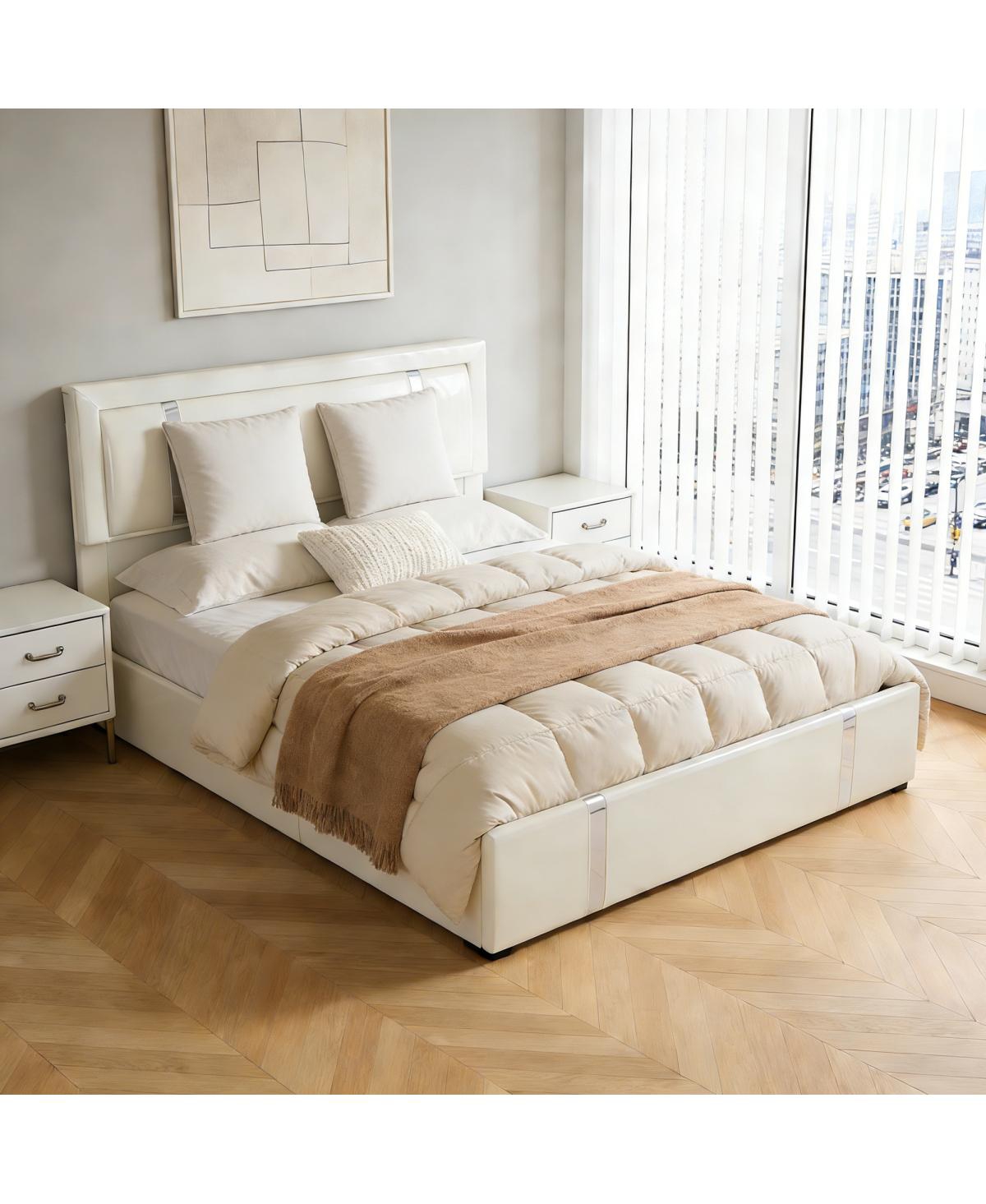 Click here for Streamdale Furniture Faux Leather Lift Storage Bed... prices