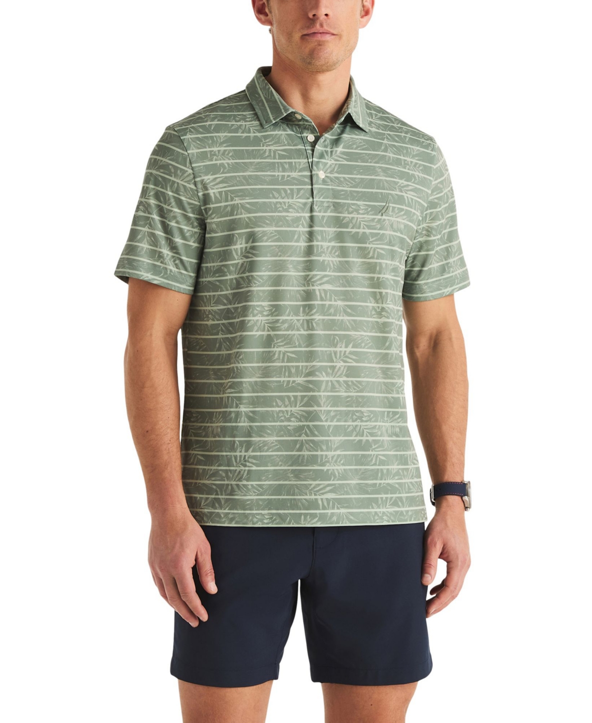 Click here for Nautica Mens Leaf Stripe Classic-Fit Golf Polo Shi... prices