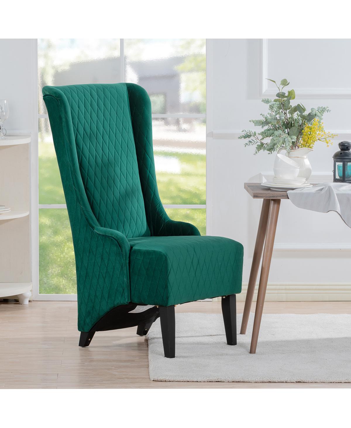Click here for Streamdale Furniture Velvet High-Back Accent Chair... prices
