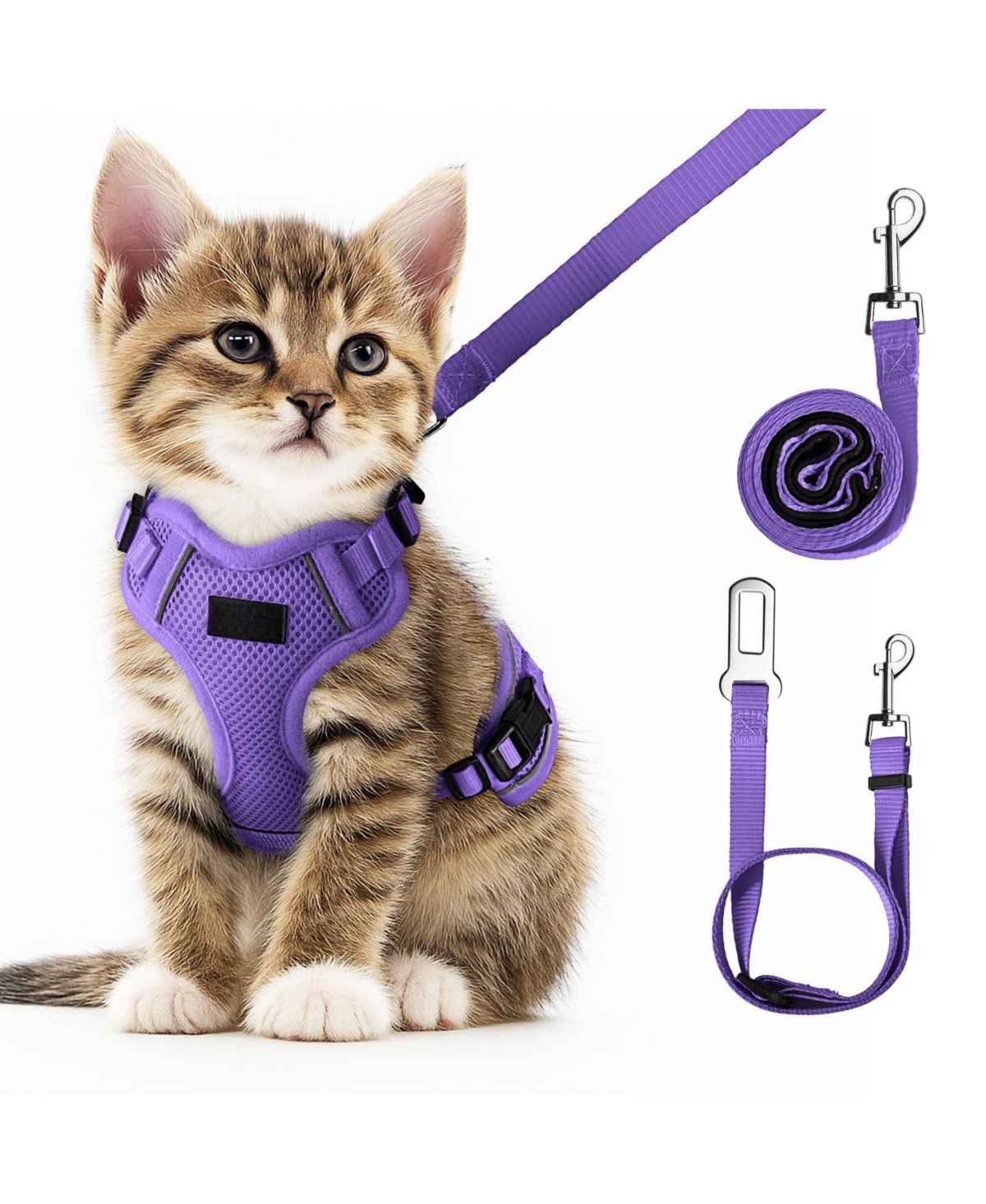 Click here for Aronkl Escape Proof Cat Harness Leash Adjustable B... prices