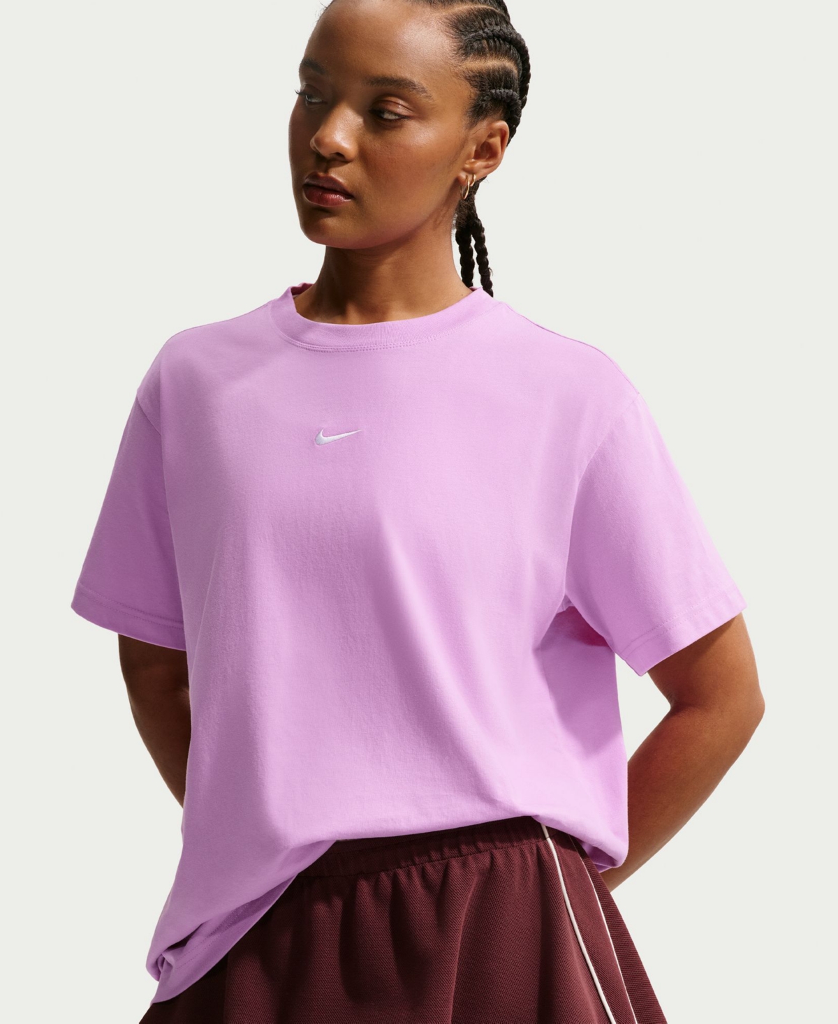 Click here for Nike Womens Sportswear Crewneck T-Shirt - Light Ma... prices