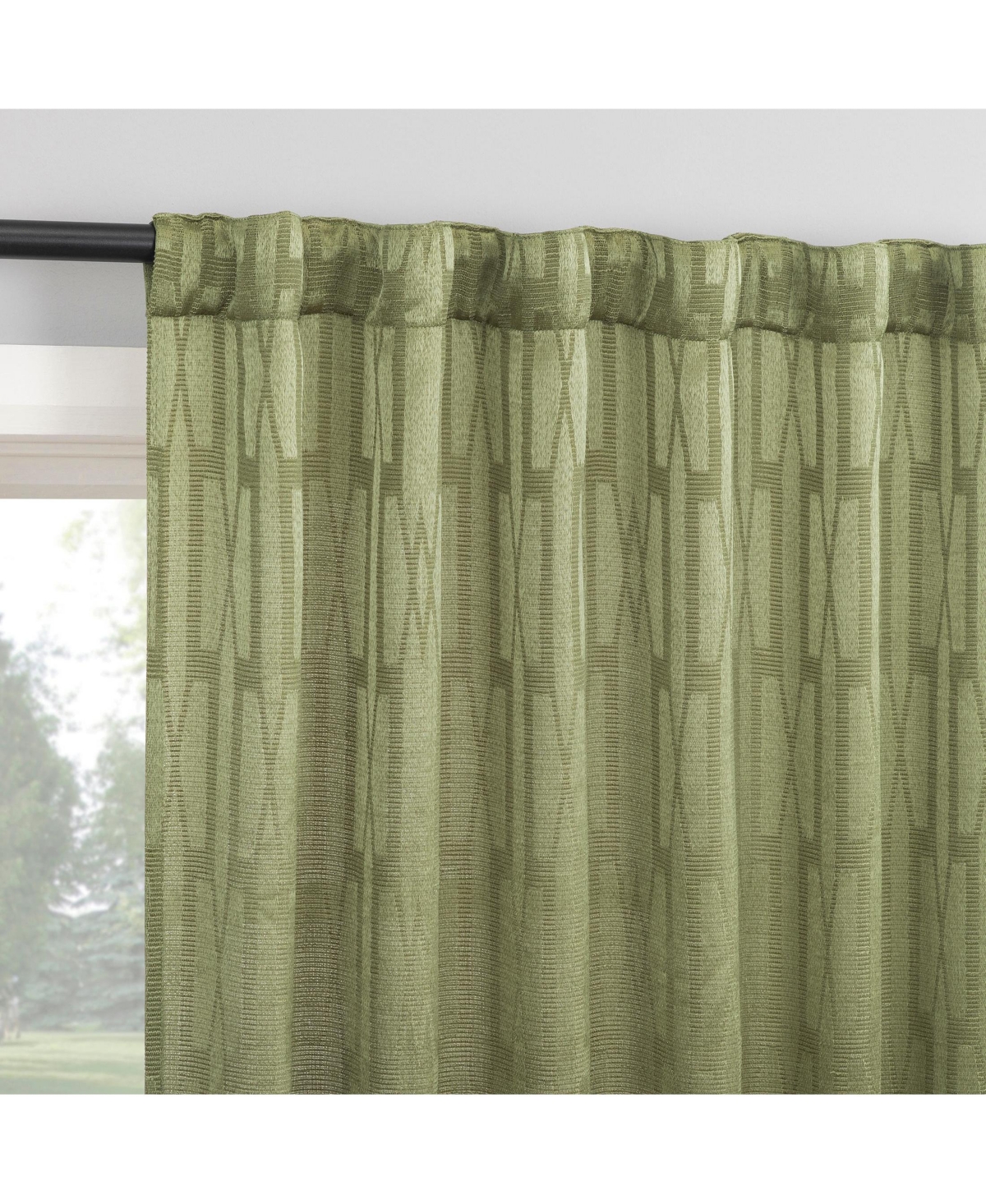 Click here for No. 918 Dover Tonal Geometric Semi-Sheer Back Tab... prices