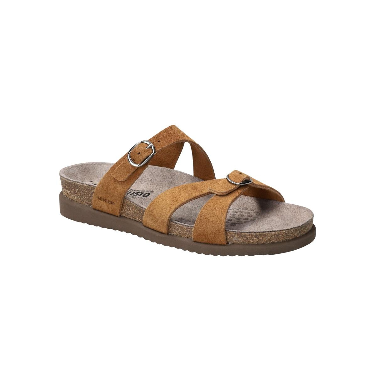 Click here for Mephisto Womens Velvet Leather Sandal - Tobacco prices