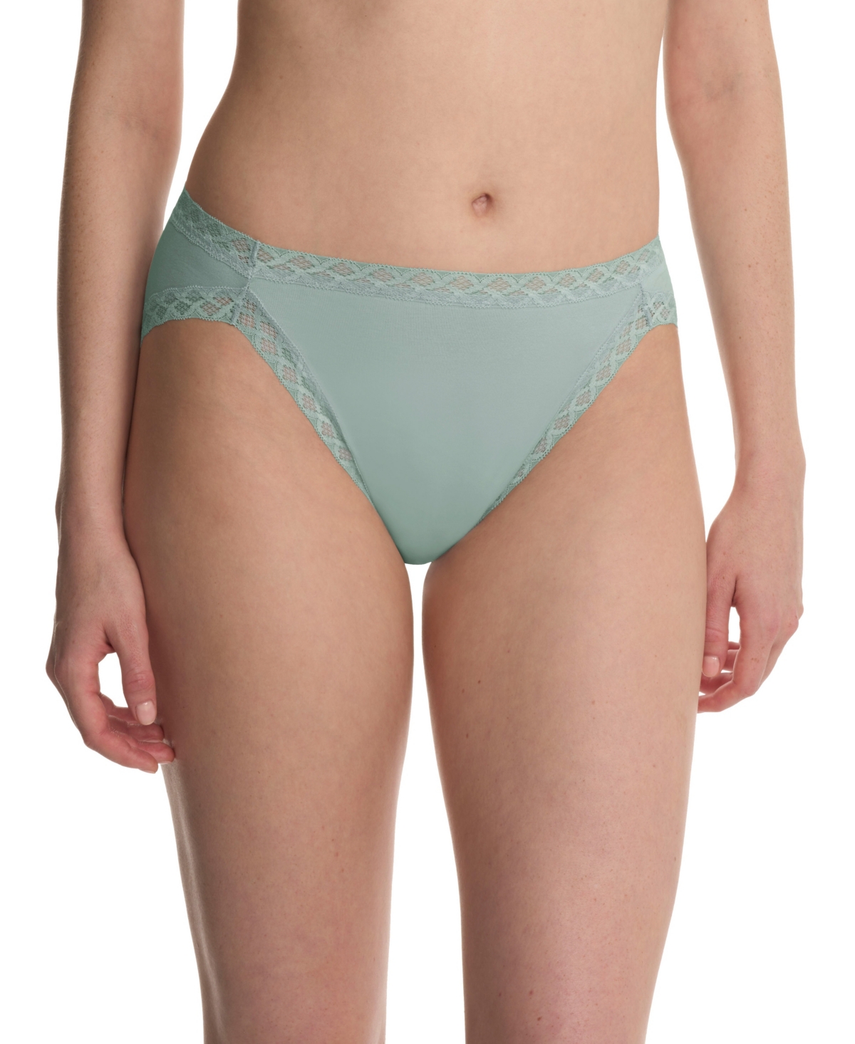 Click here for Natori Bliss Lace-Trim Cotton French-Cut Brief Und... prices