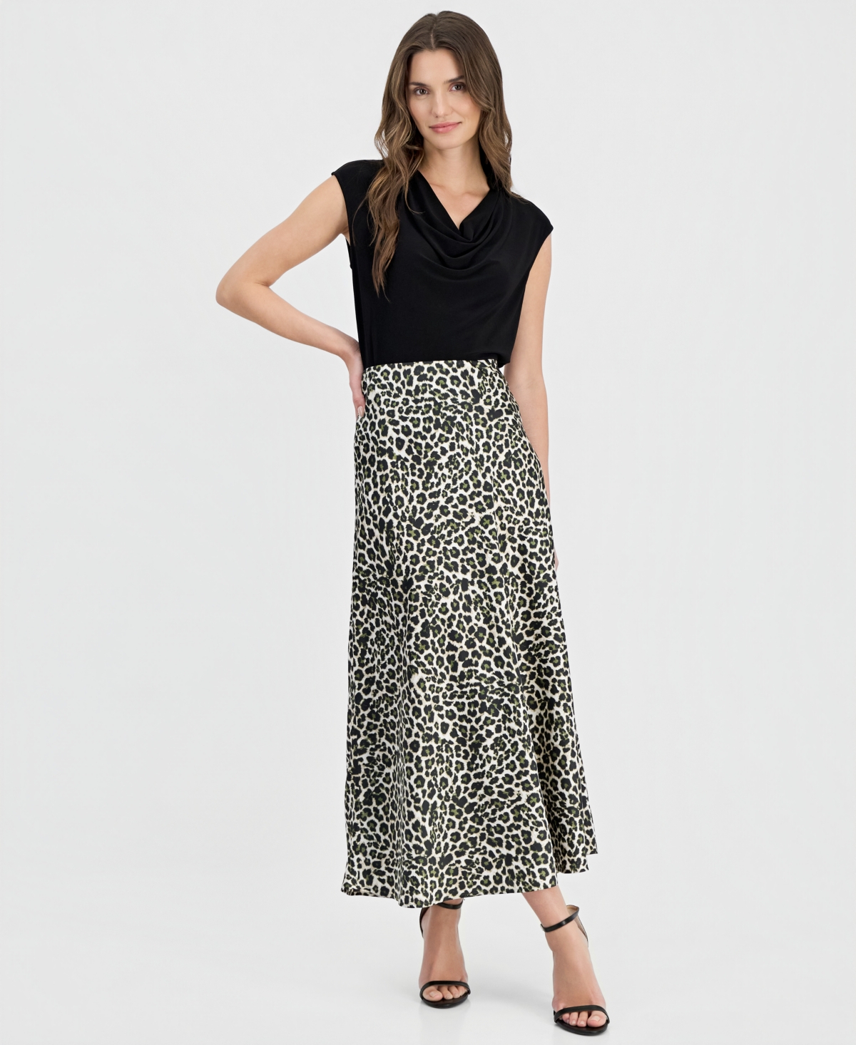 Click here for Anne Klein Womens Animal-Print Pull-On Bias Skirt... prices